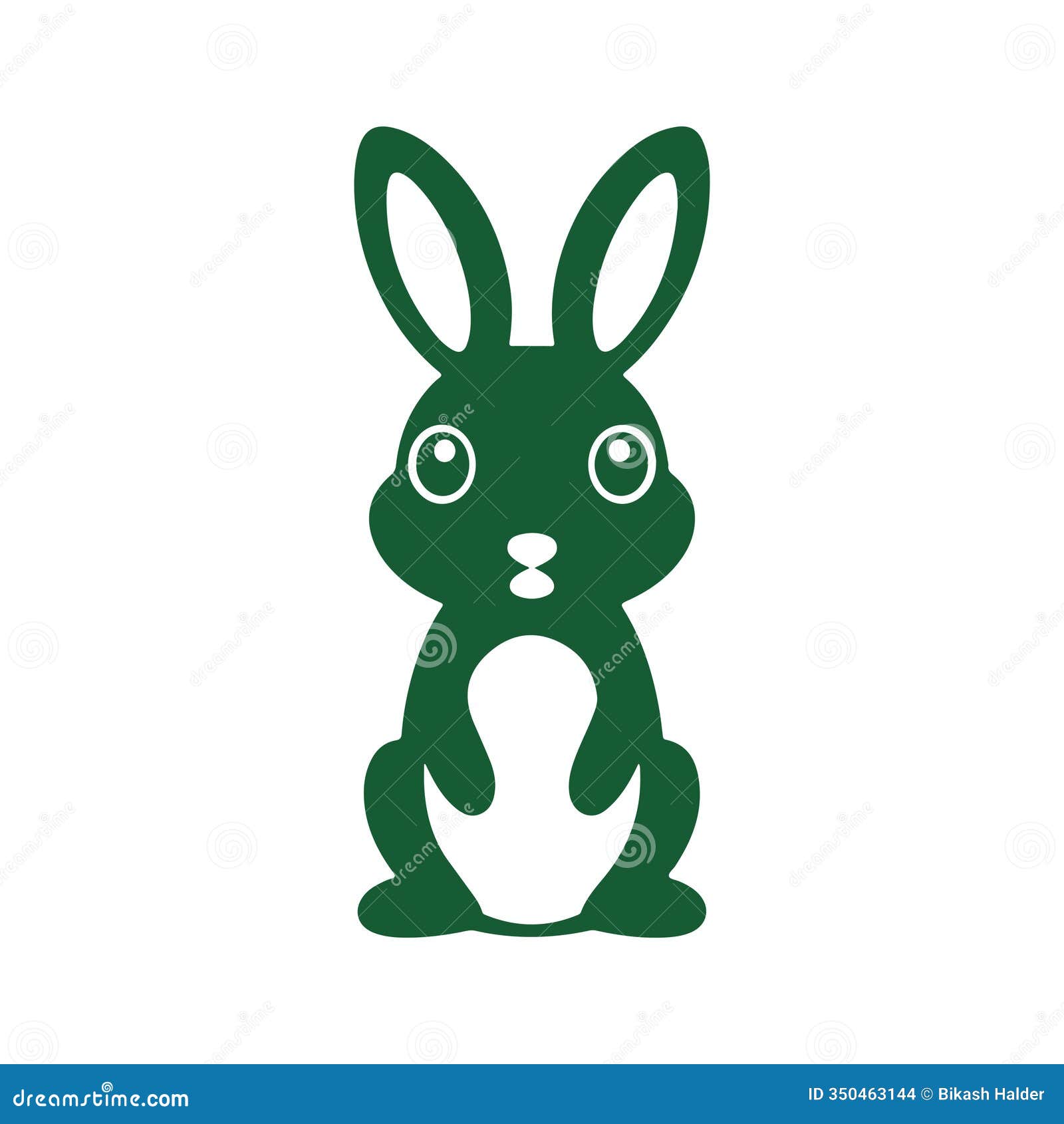 Cute Rabbit Icon Vector Art Illustration Stock Illustration ...