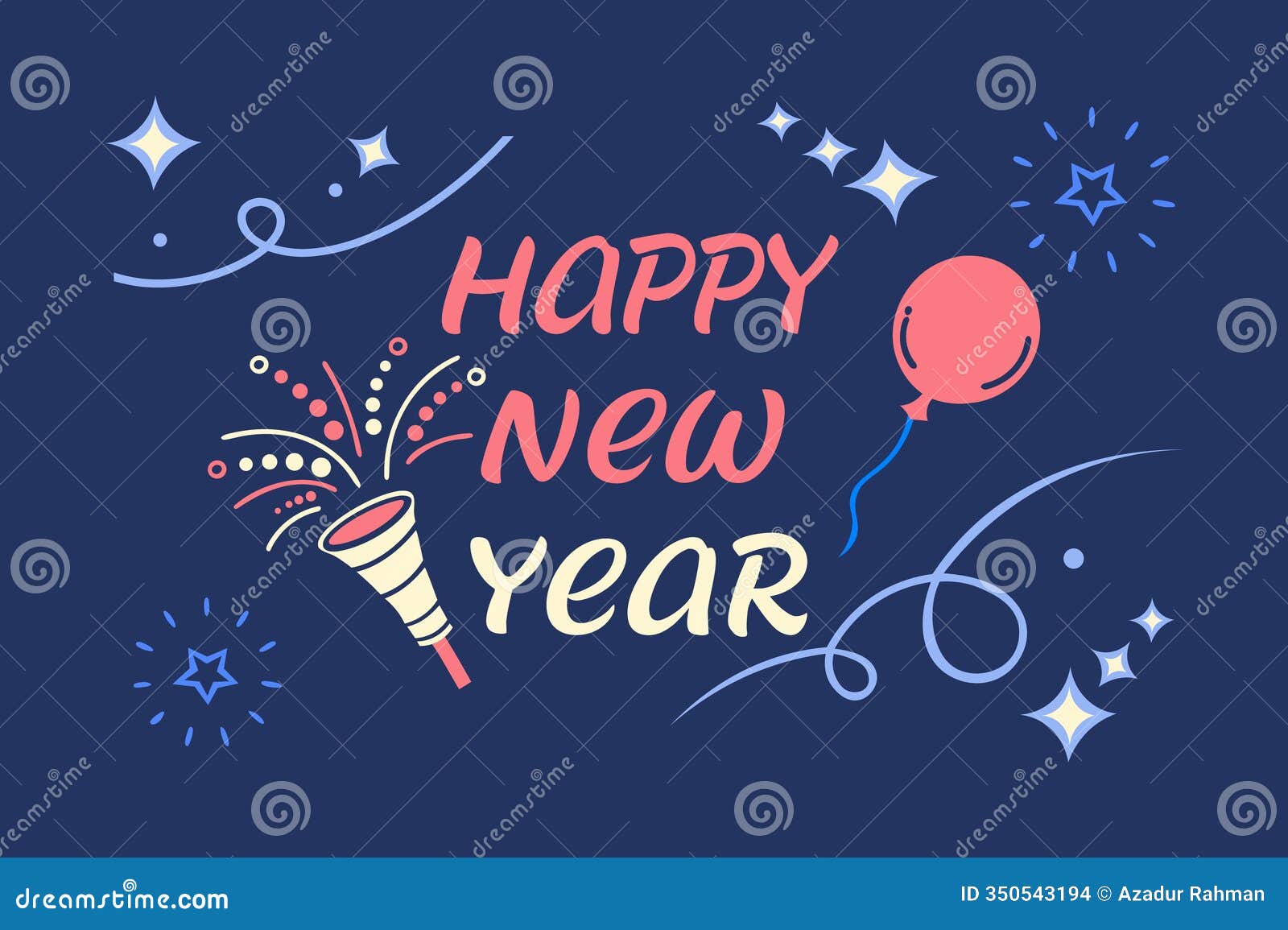 New Year. Abstract Numbers Vector Illustration. Holiday Design for ...
