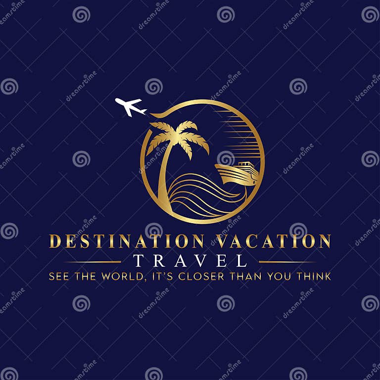 Luxury Travel Agency Logo Design Stock Vector - Illustration of ...