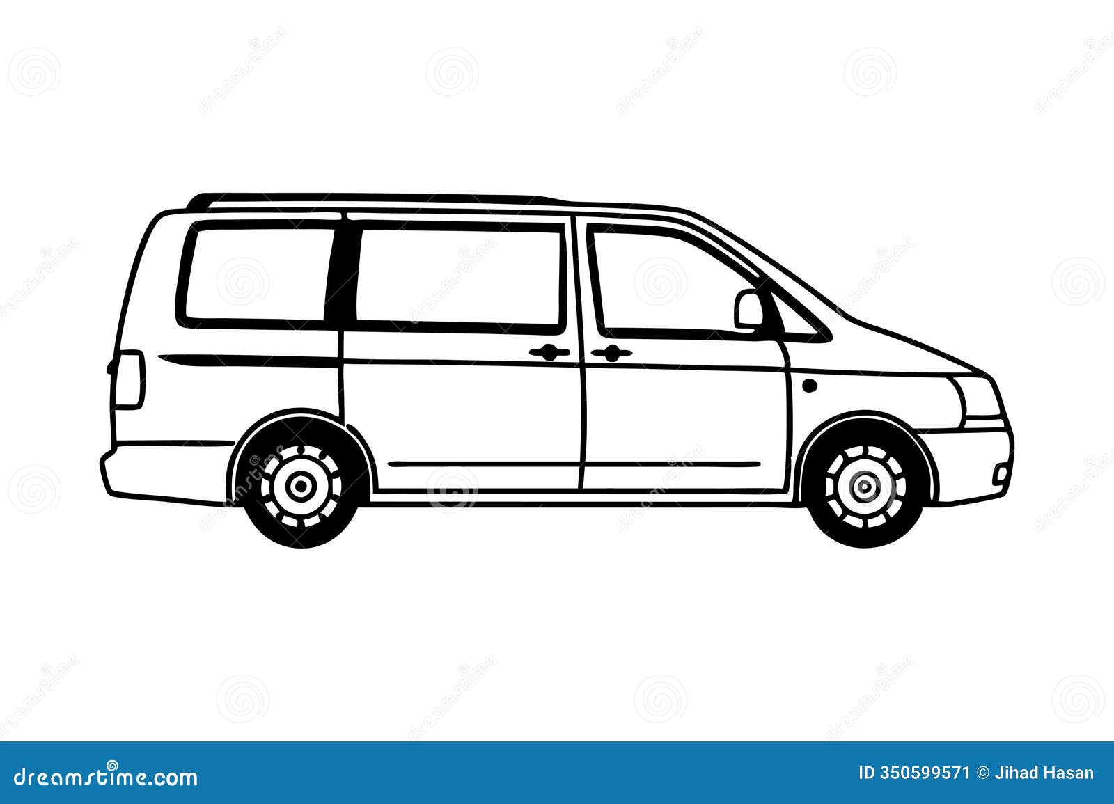 Auto Van Line Art Silhouette Vector Stock Vector - Illustration of ...