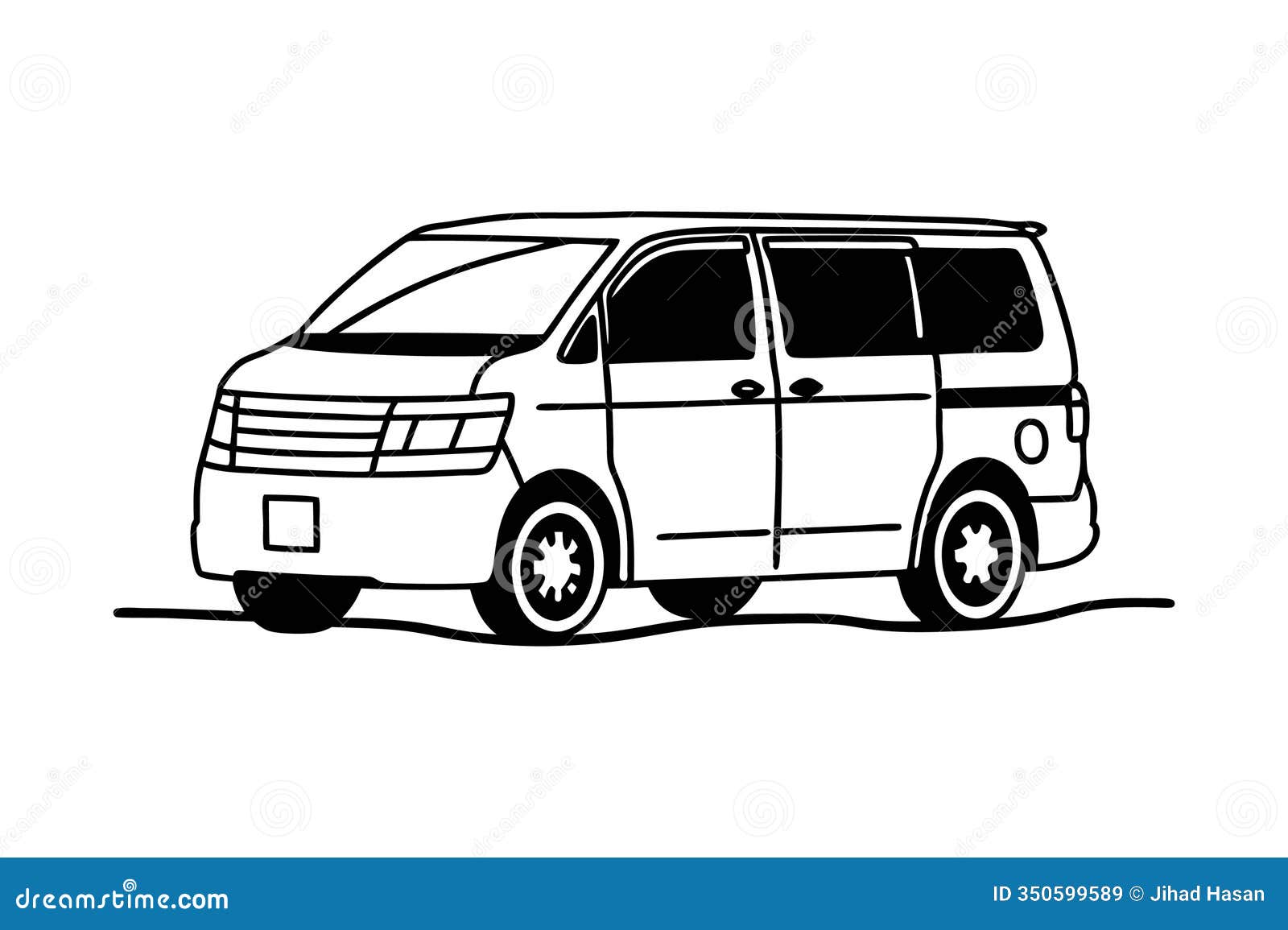 Auto Van Line Art Silhouette Vector Stock Vector - Illustration of ...