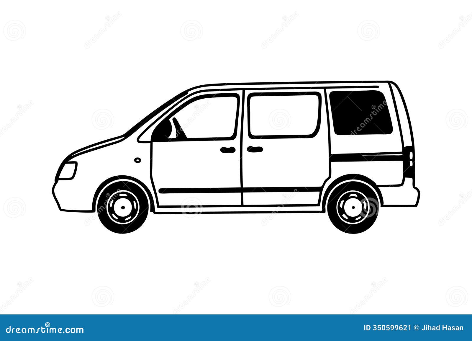 Auto Van Line Art Silhouette Vector Stock Vector - Illustration of ...