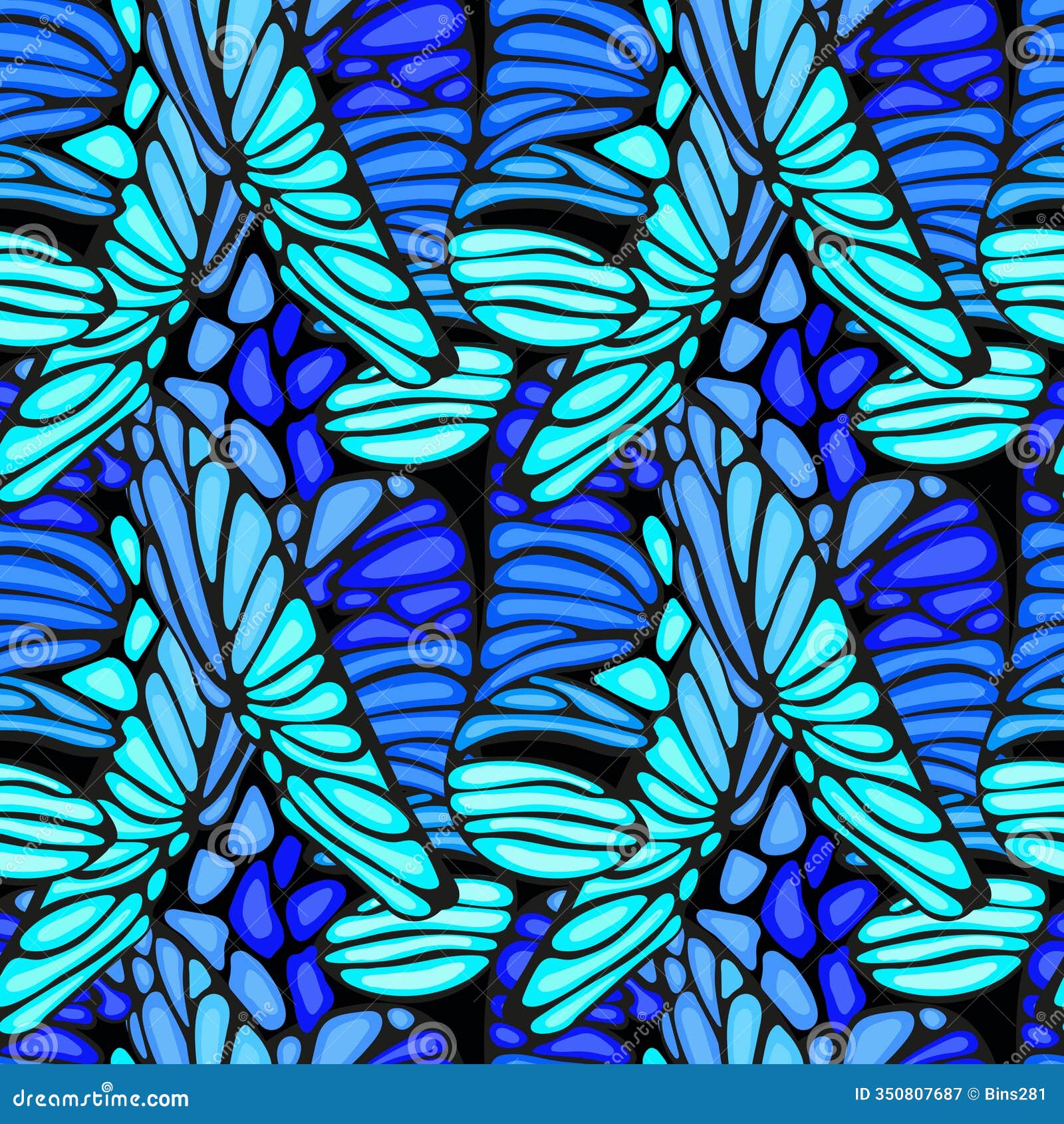 Bright Pattern with Abstract Elements. Blue, Green, Violet Colors Stock ...