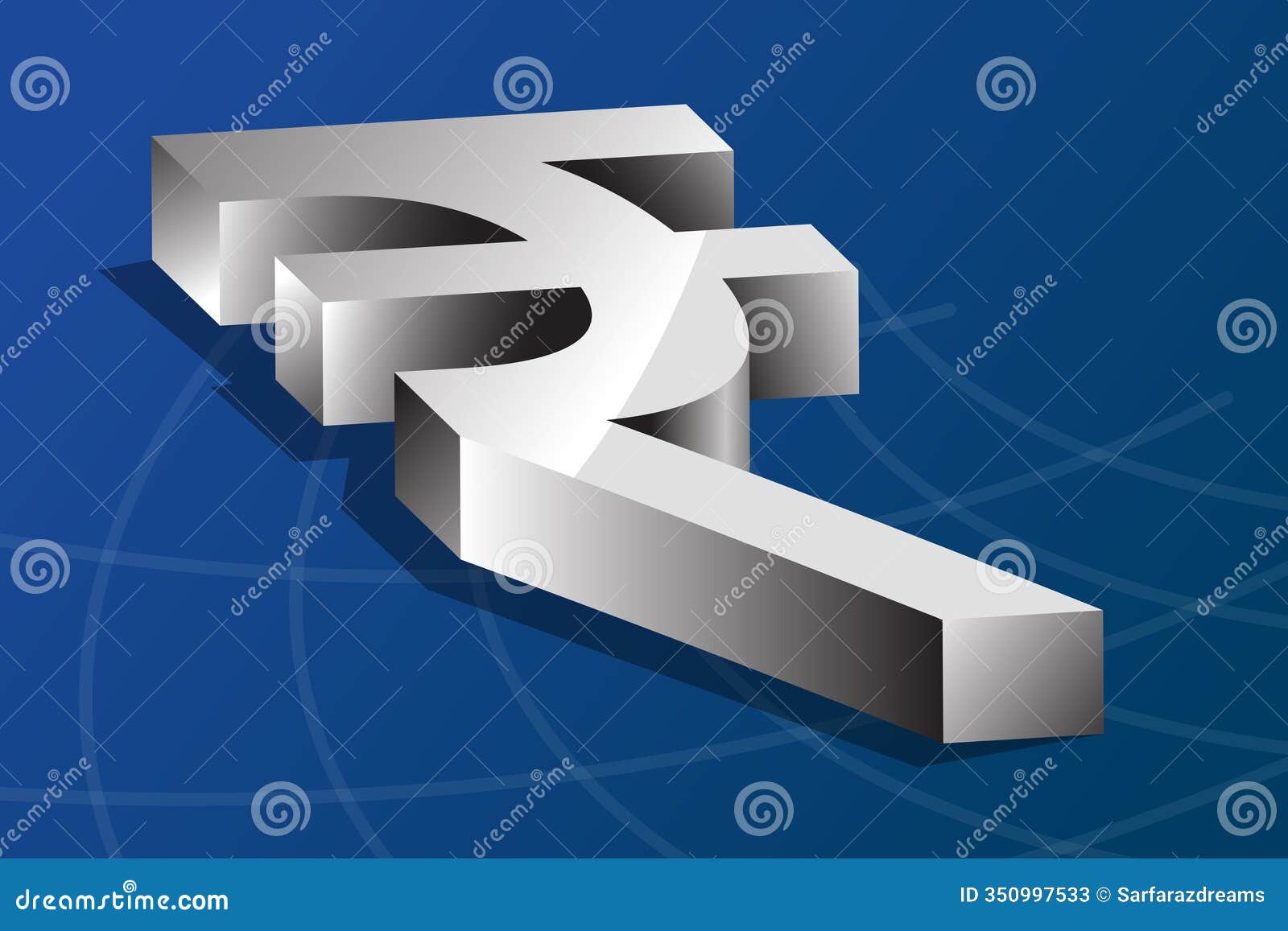 3d Bold Indian Rupee Symbol in Isometric View, INR Money Stock ...