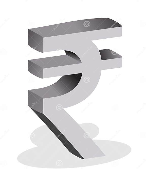 3d Bold Indian Rupee Symbol in Isometric View, INR Money Stock ...
