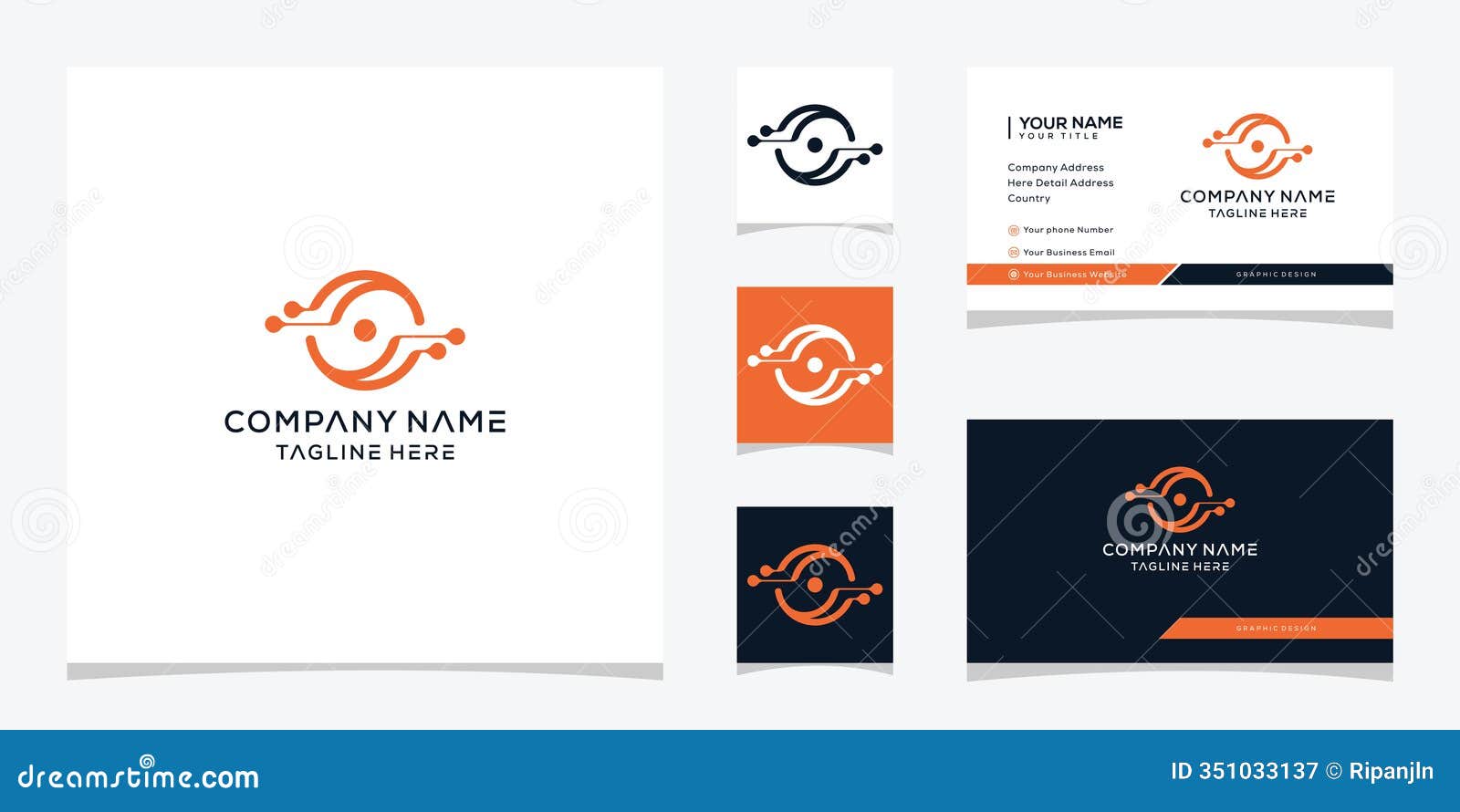Monogram of Letter S Connection Technology Logo Design, Business Card ...
