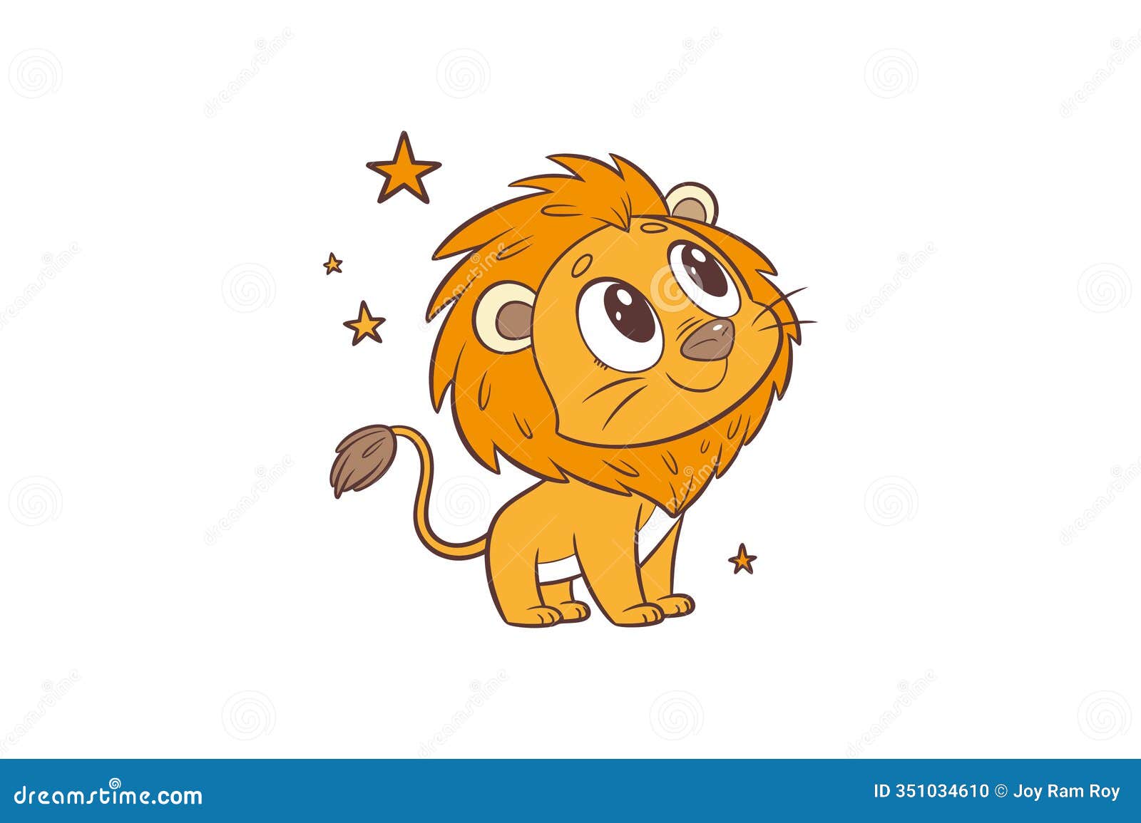 Lion Cute Child Vector Art Illustration Stock Illustration ...