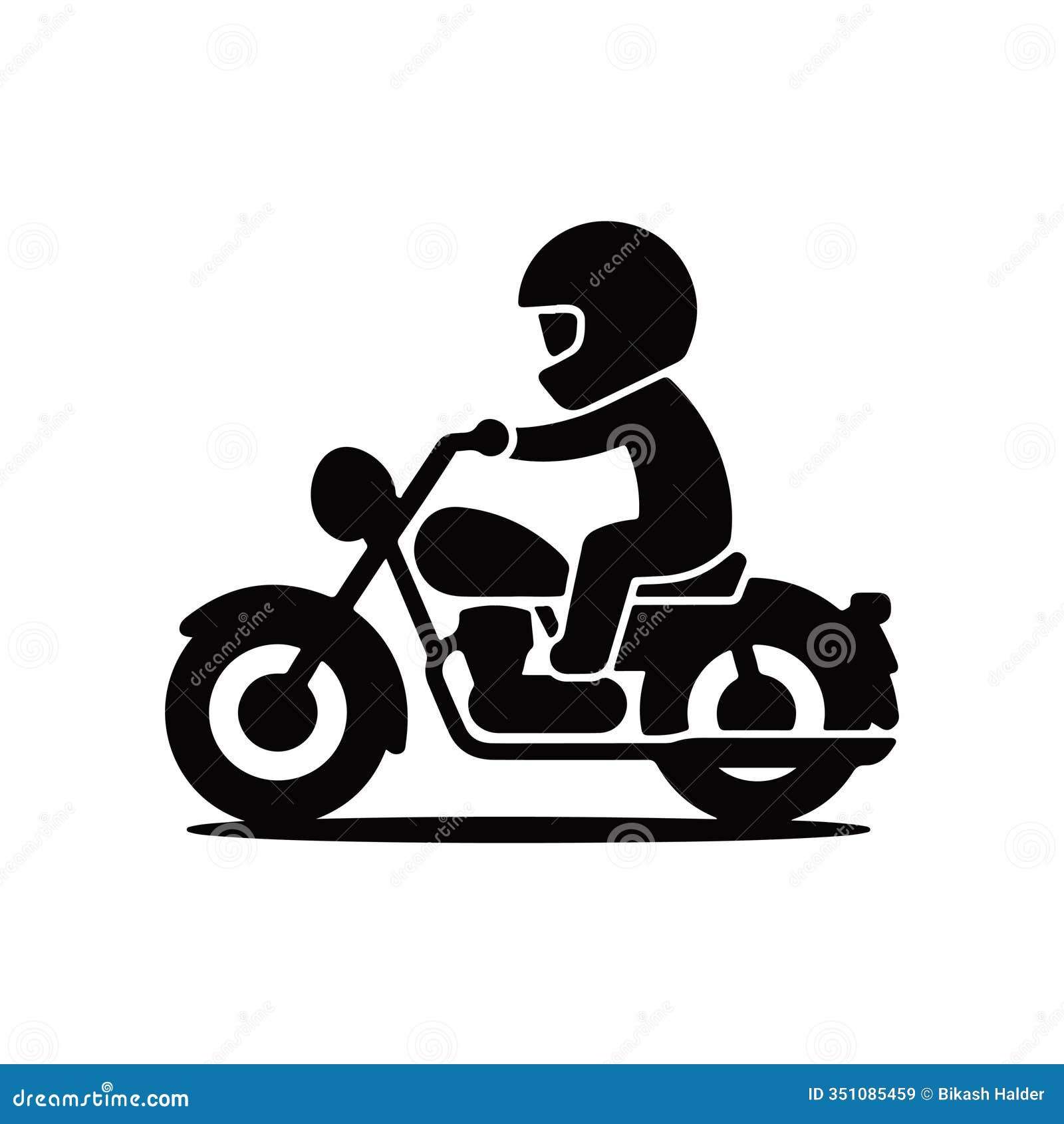 Motorcycle Icon Silhouette Vector Artwork Stock Illustration ...