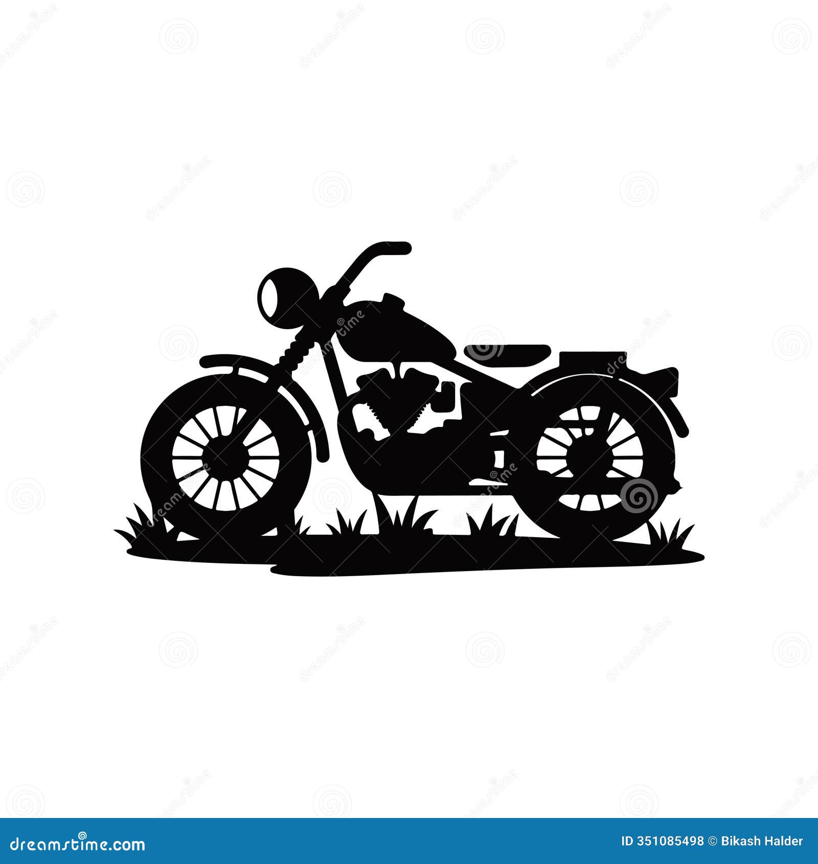 Motorcycle Icon Silhouette Vector Art Stock Illustration - Illustration ...