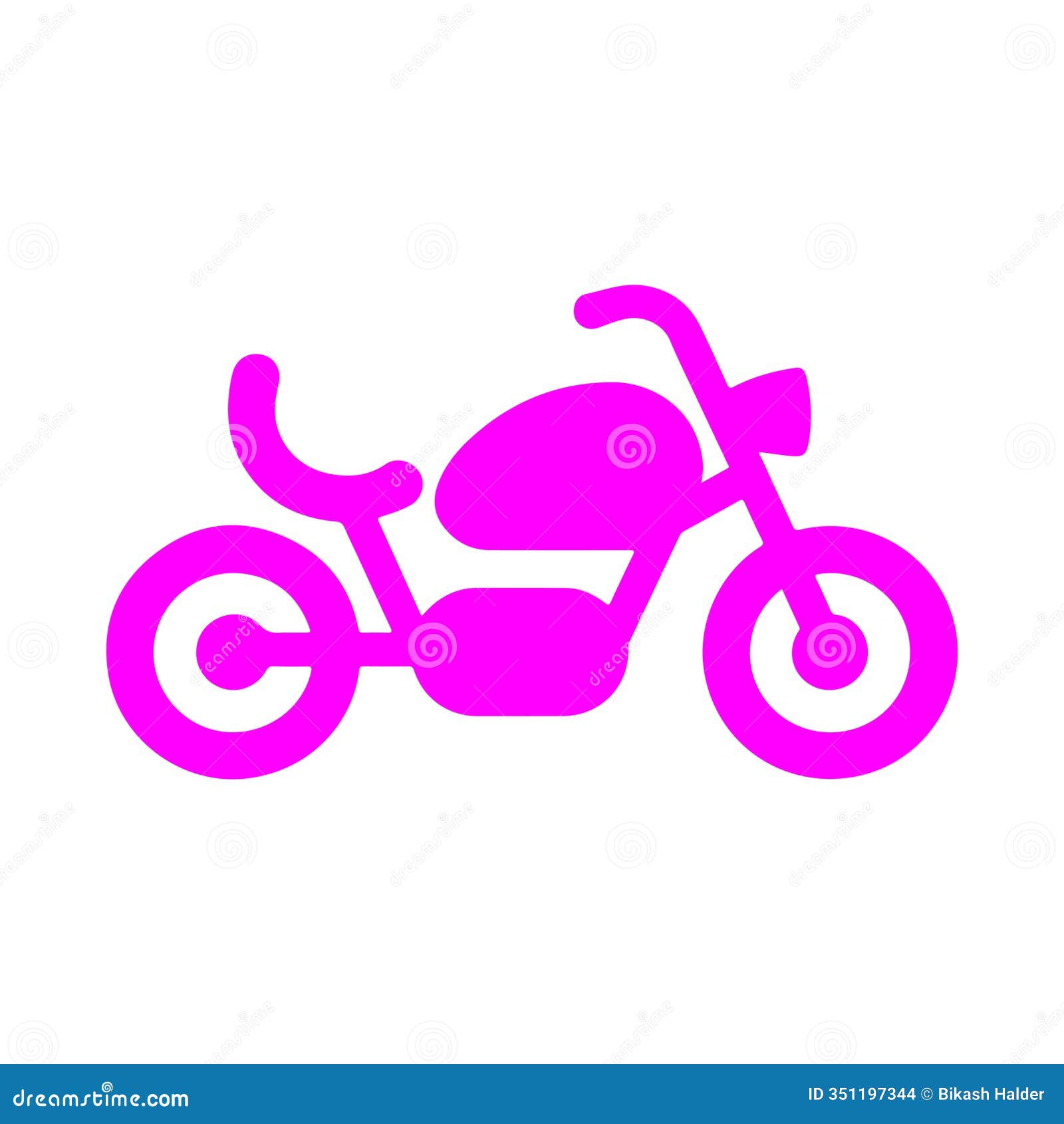 Cute Motorcycle Vector Illustration For Kids Color Book | CartoonDealer ...