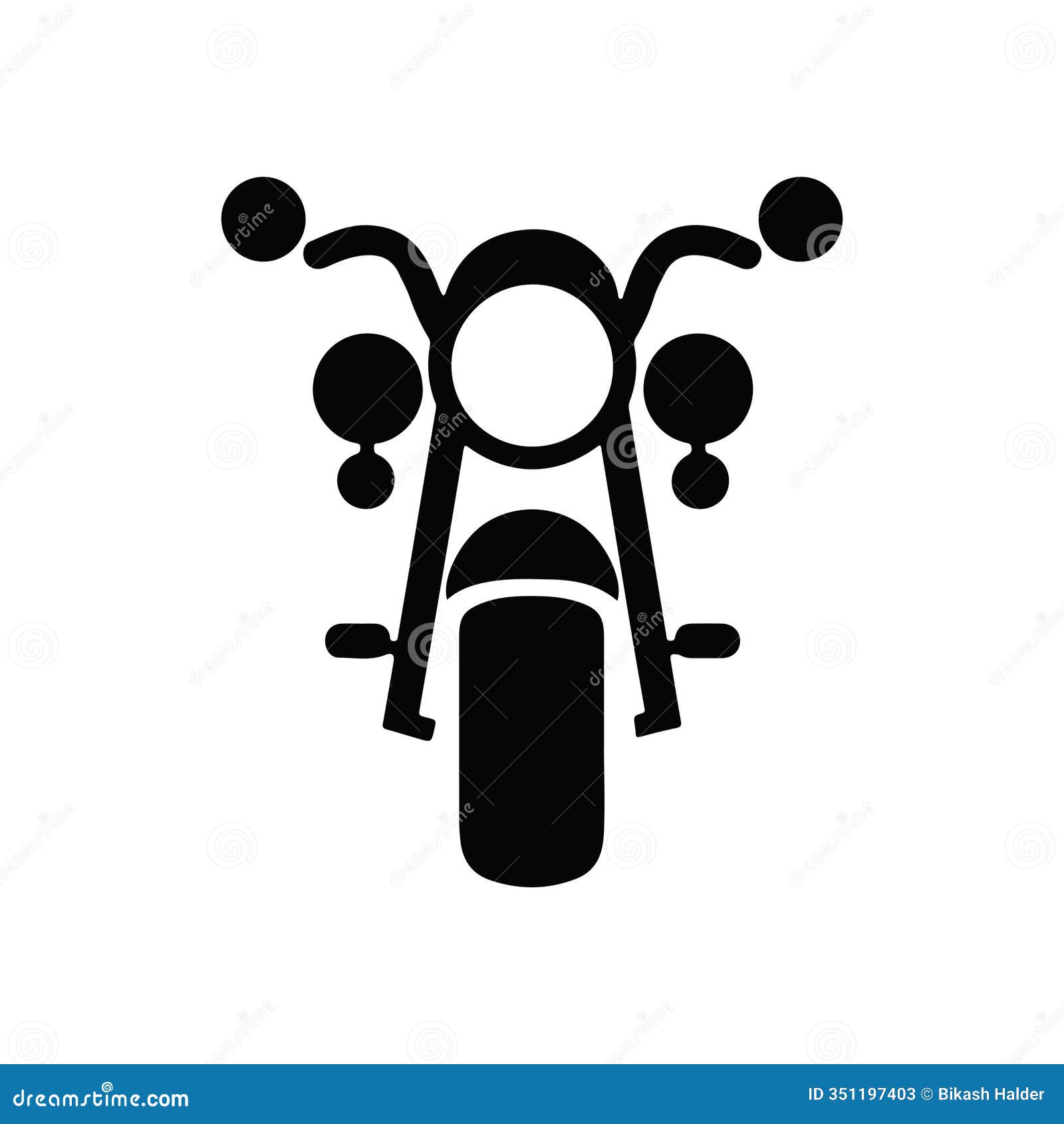 Motorcycle Icon Silhouette Vector Artwork Stock Illustration ...