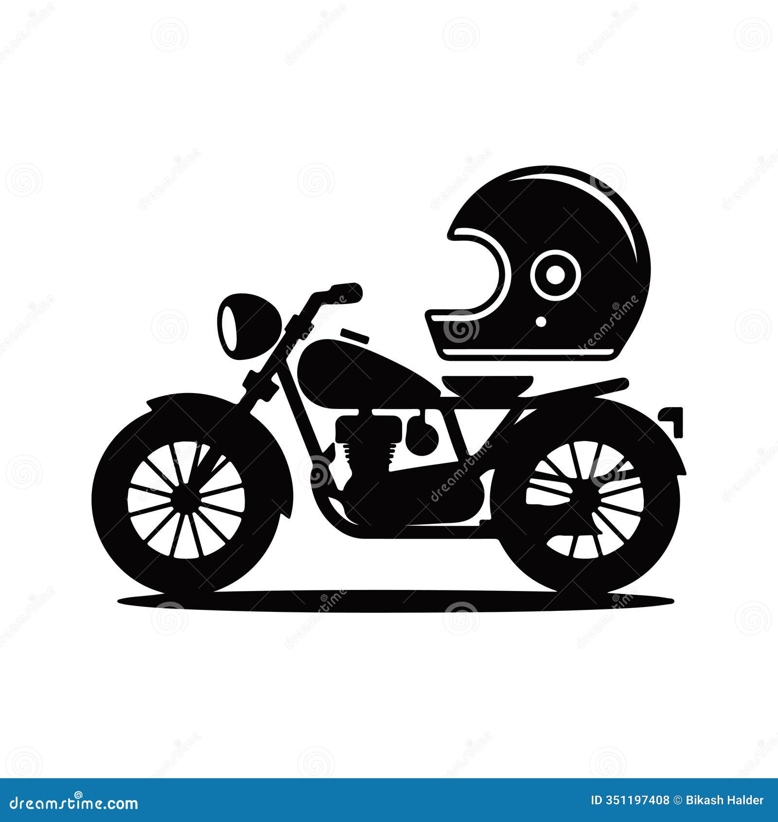 Motorcycle Icon Silhouette Vector Graphic Stock Illustration ...