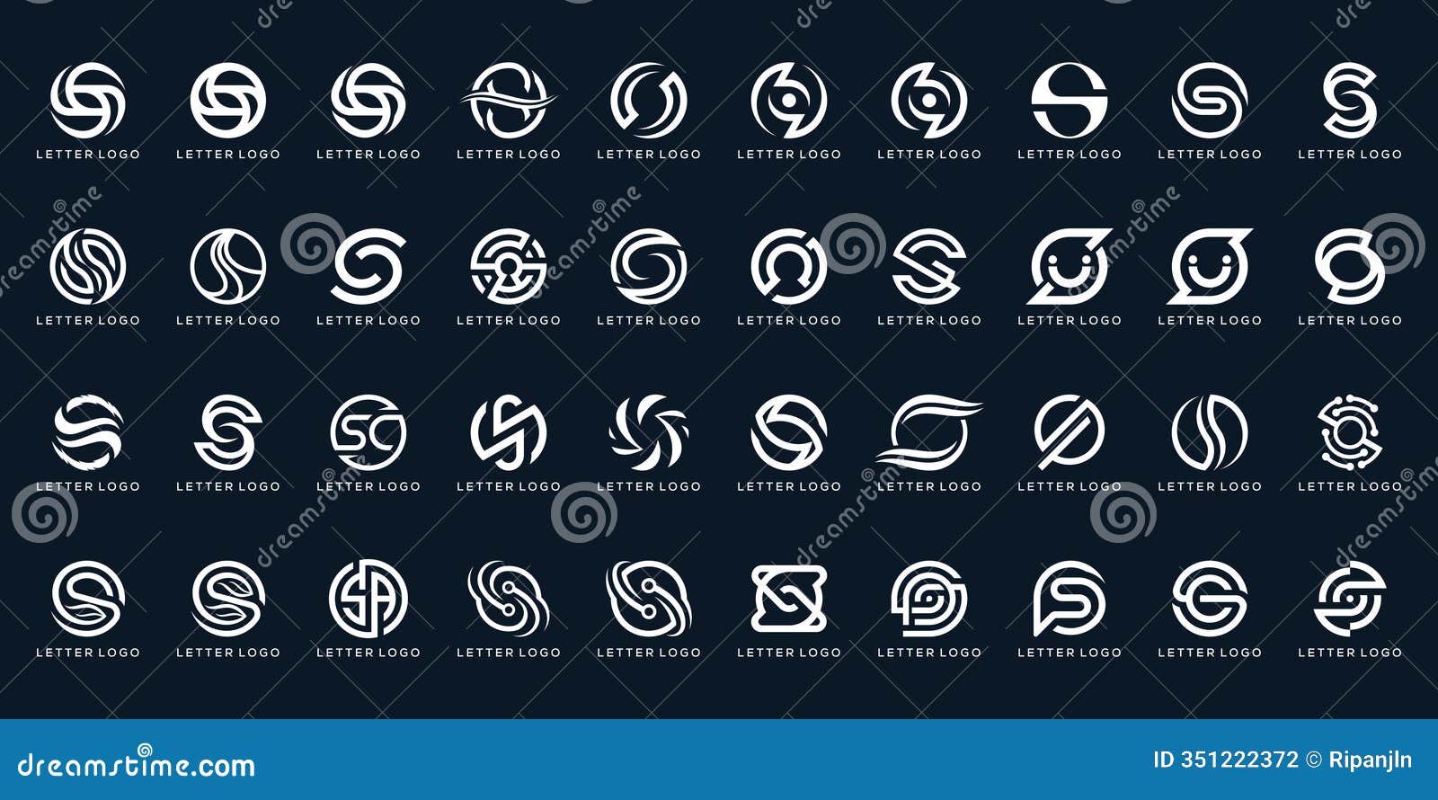 Collection of Letter S Circle Creative Logo Design, Graphic Icons ...