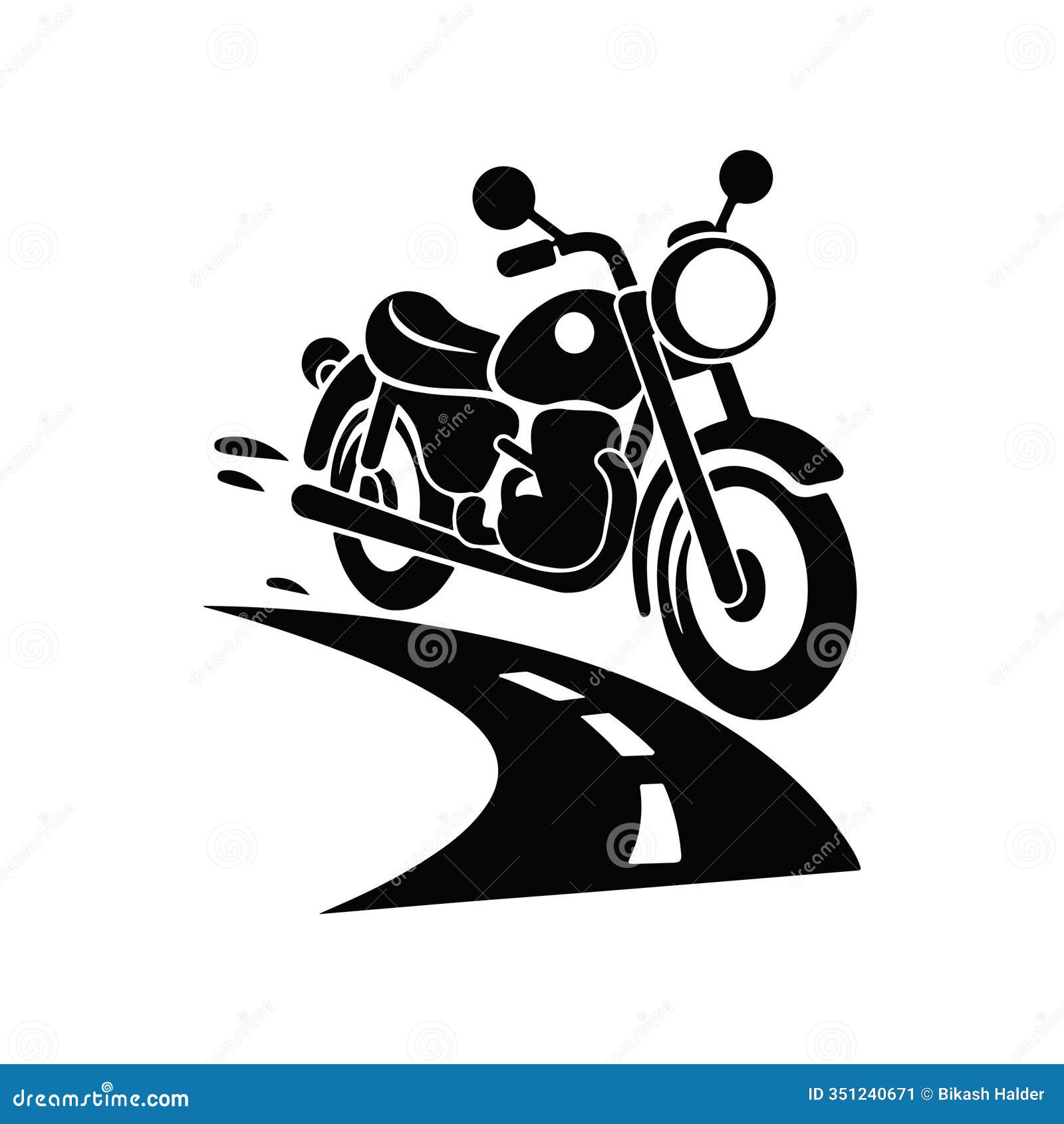 Motorcycle Icon Silhouette Vector Art Stock Illustration - Illustration ...