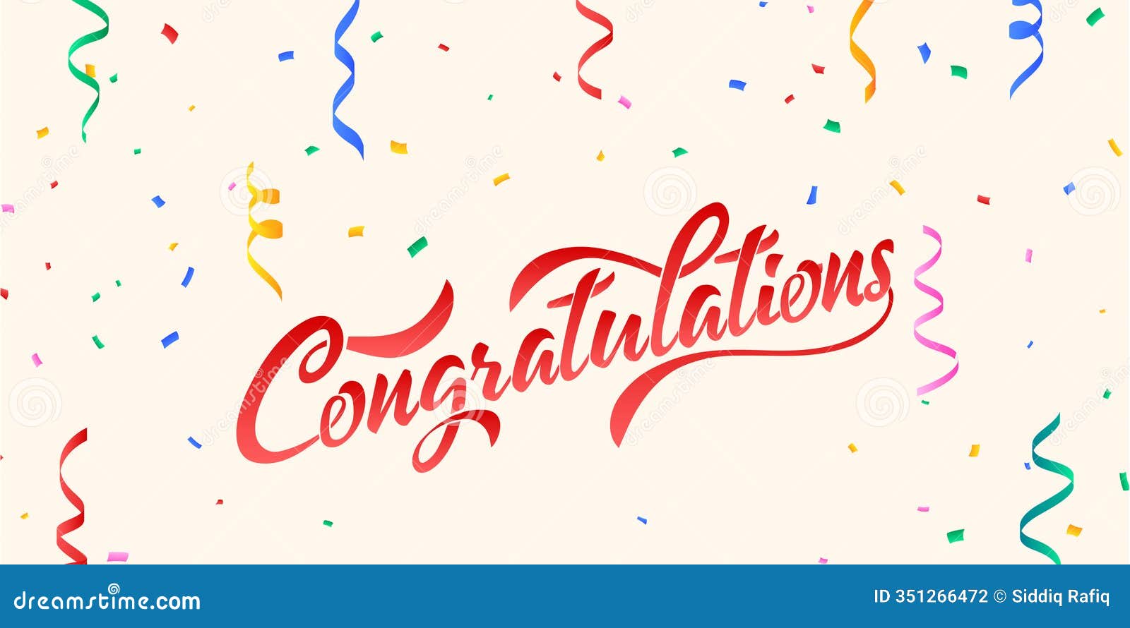 Congratulations Hand Lettering Design. Vector Handwritten Typography ...