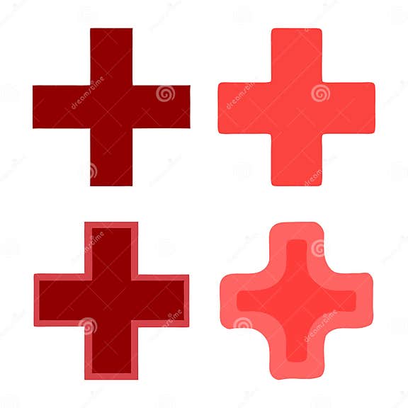 A Geometric Grid of Colorful Plus Signs. Four Plus Signs Arranged in a ...