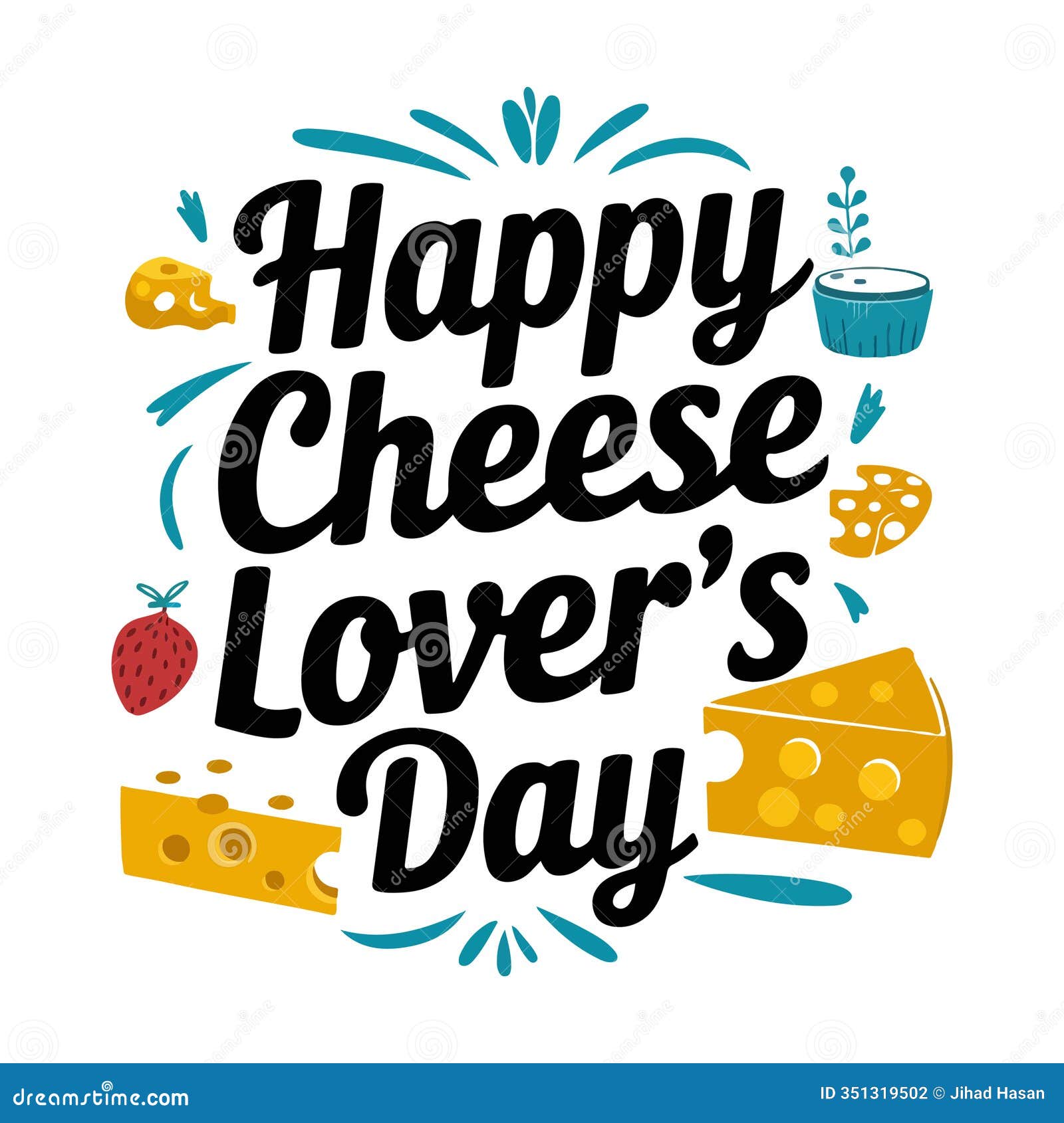 Cheese Lover s Day Vector stock illustration. Illustration of vector ...