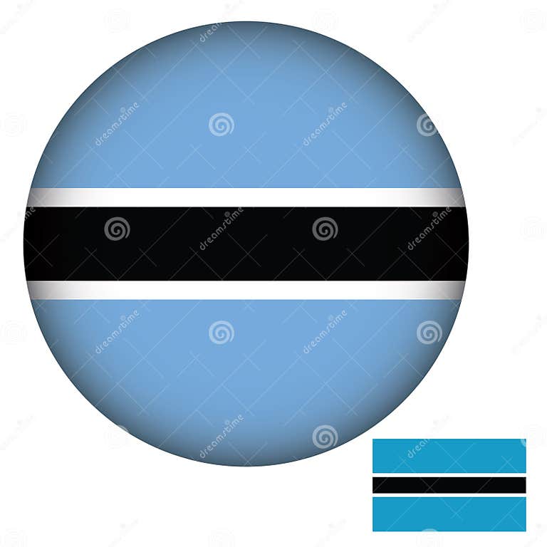 Botswana Flag Round Shape stock vector. Illustration of undefined ...