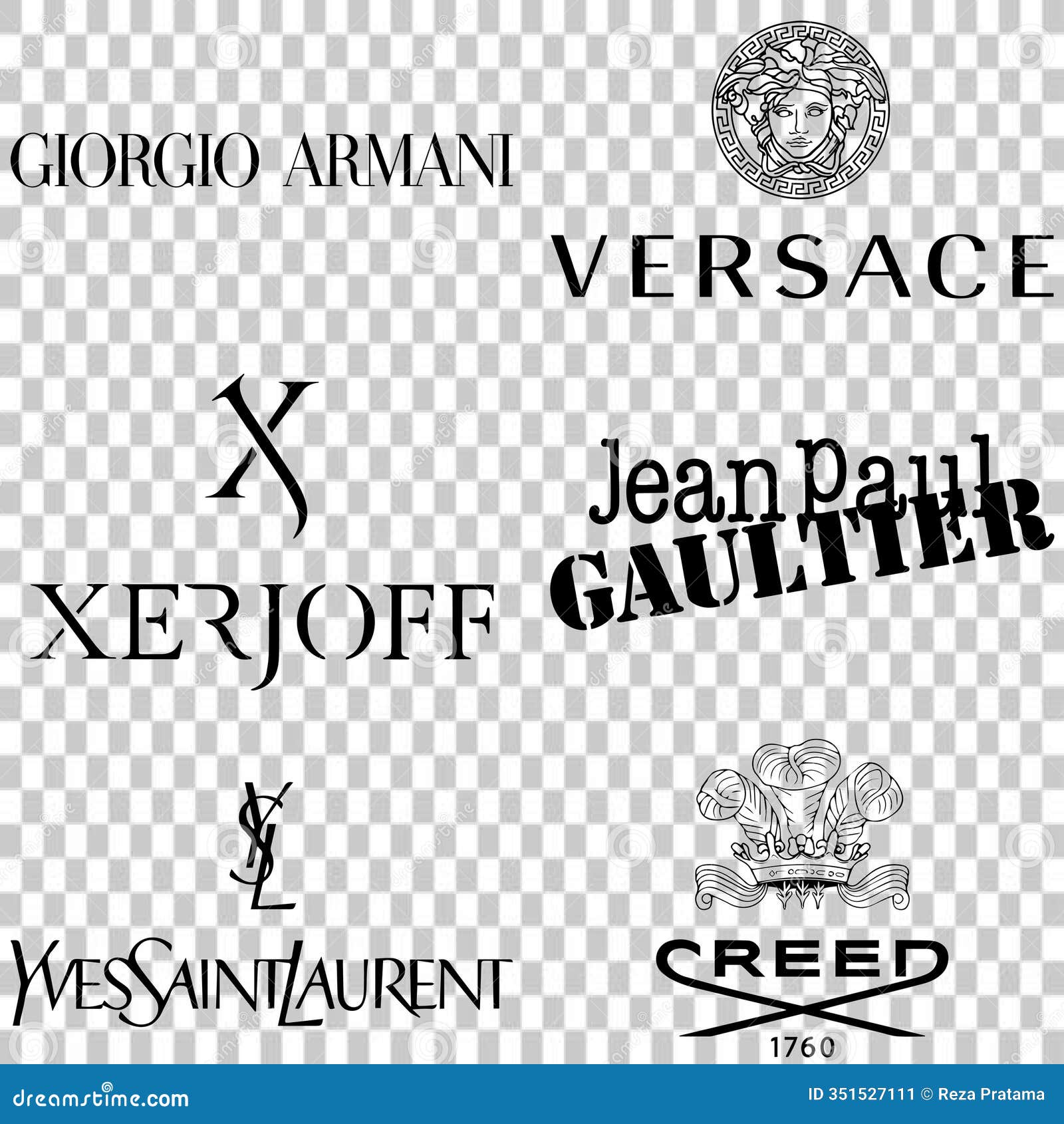 Luxury Perfume Brand Logos Vector Illustration Stock Illustration ...