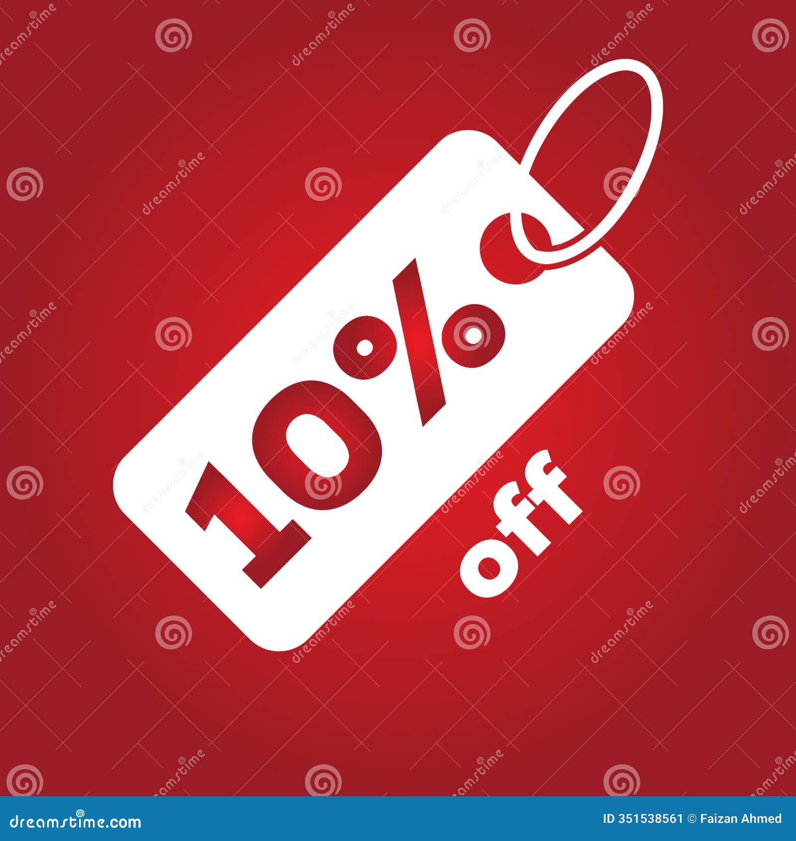 10 Off Discount Price Tag stock illustration. Illustration of signage ...