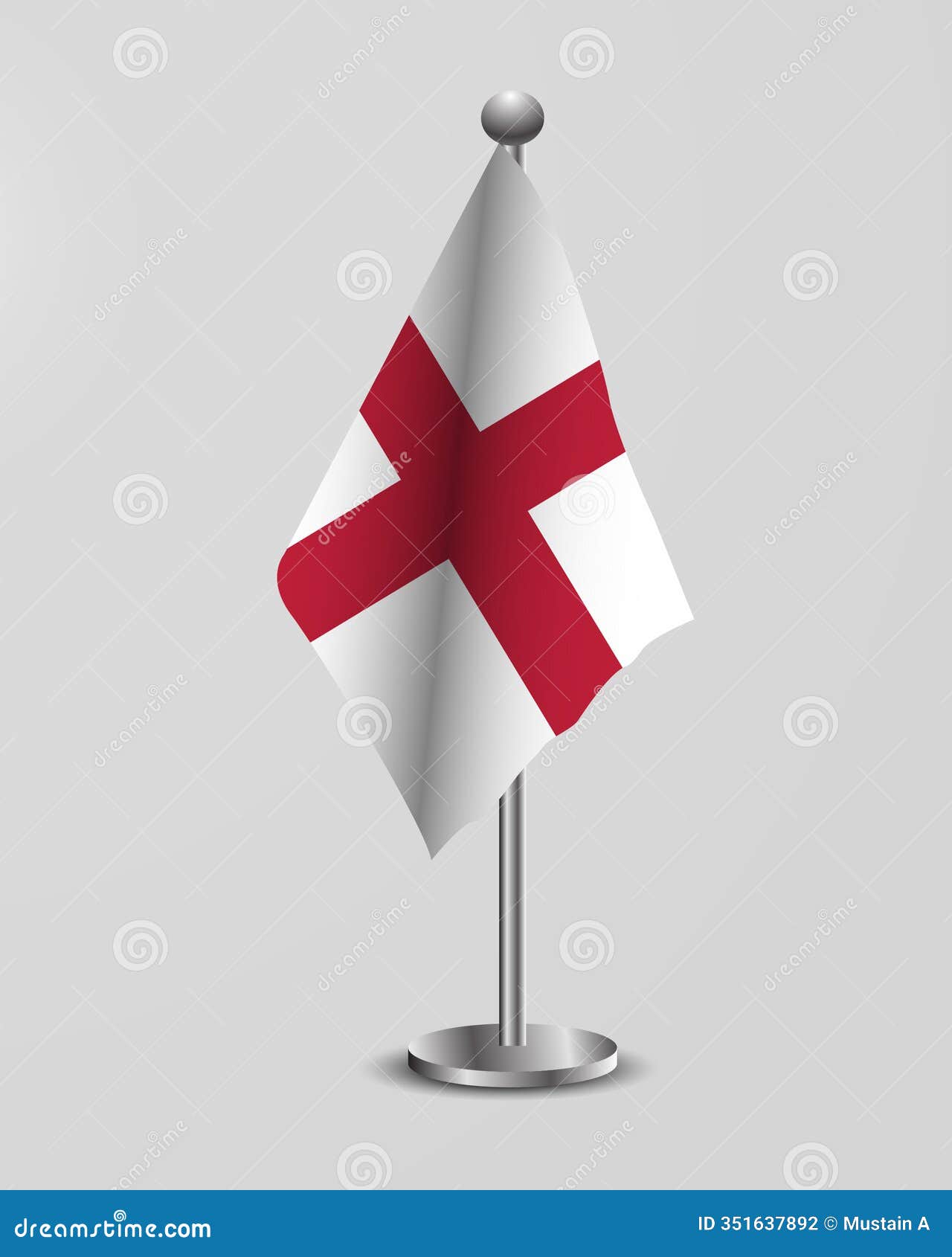 British National Flag on Stand. Stock Vector - Illustration of ...