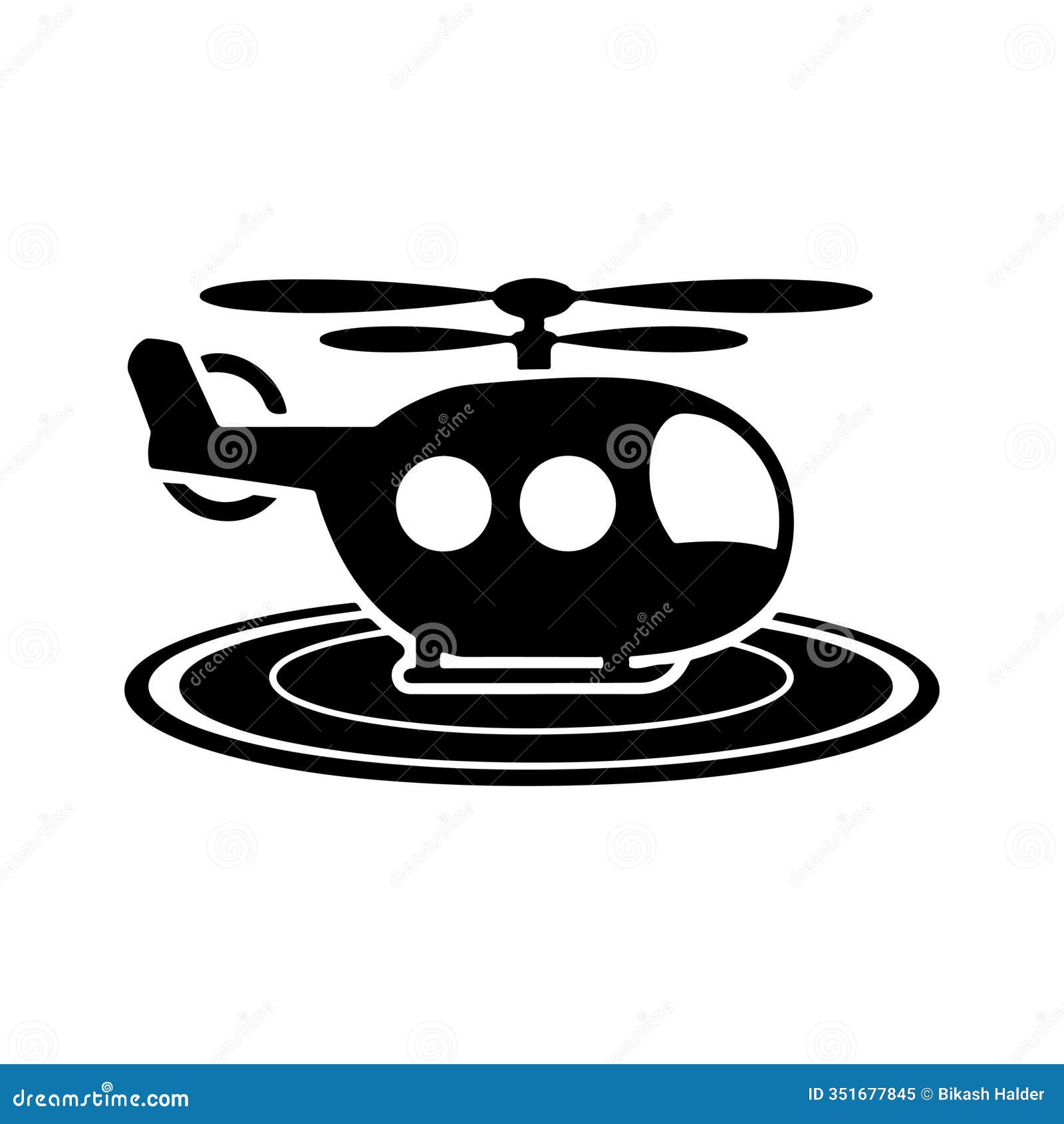 Basic Helicopter Silhouette Icon Design Stock Vector - Illustration of ...