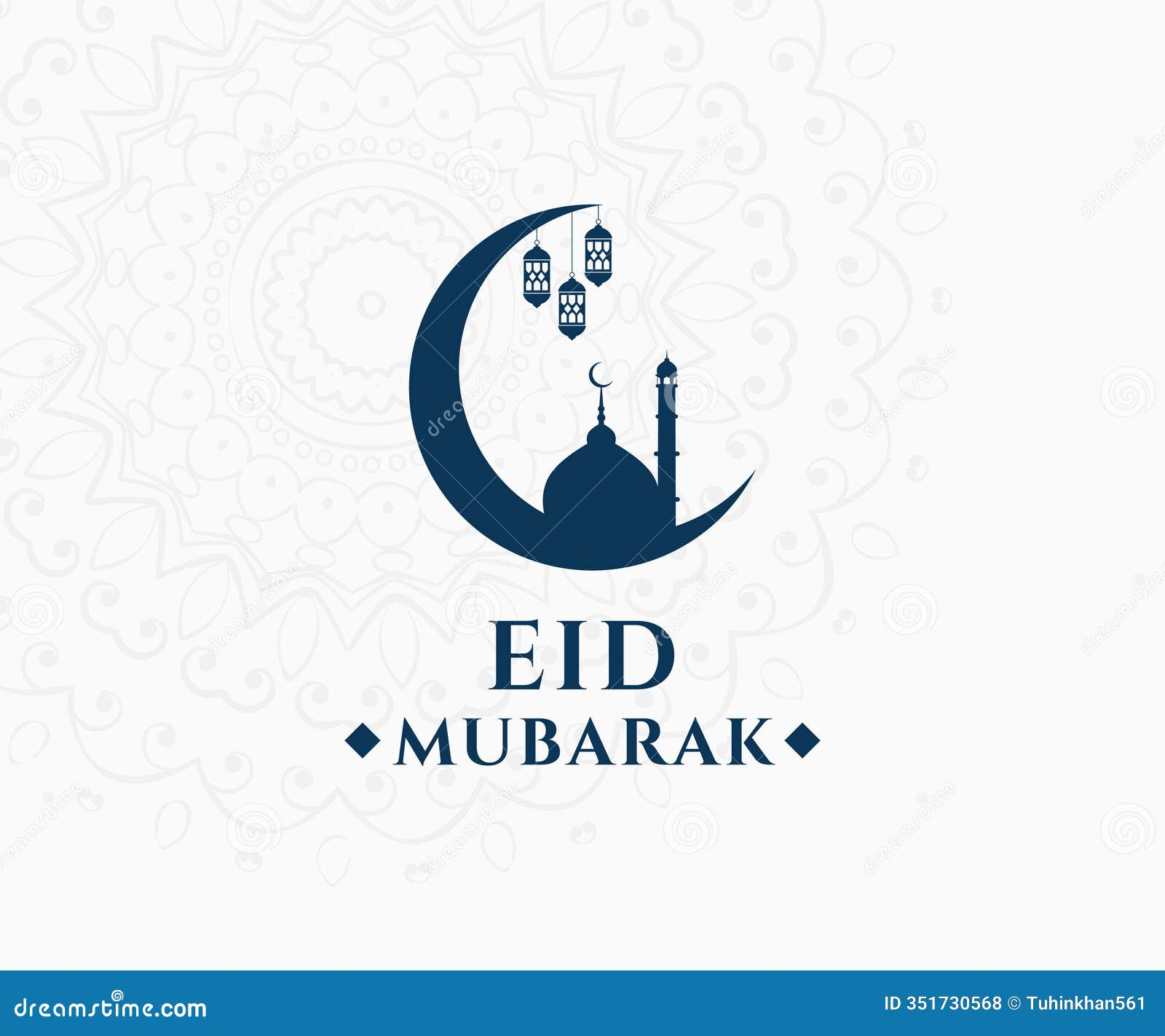 Eid Mubarak Logo Design Trendy Flat Style. Eid Mubarak Template Design ...