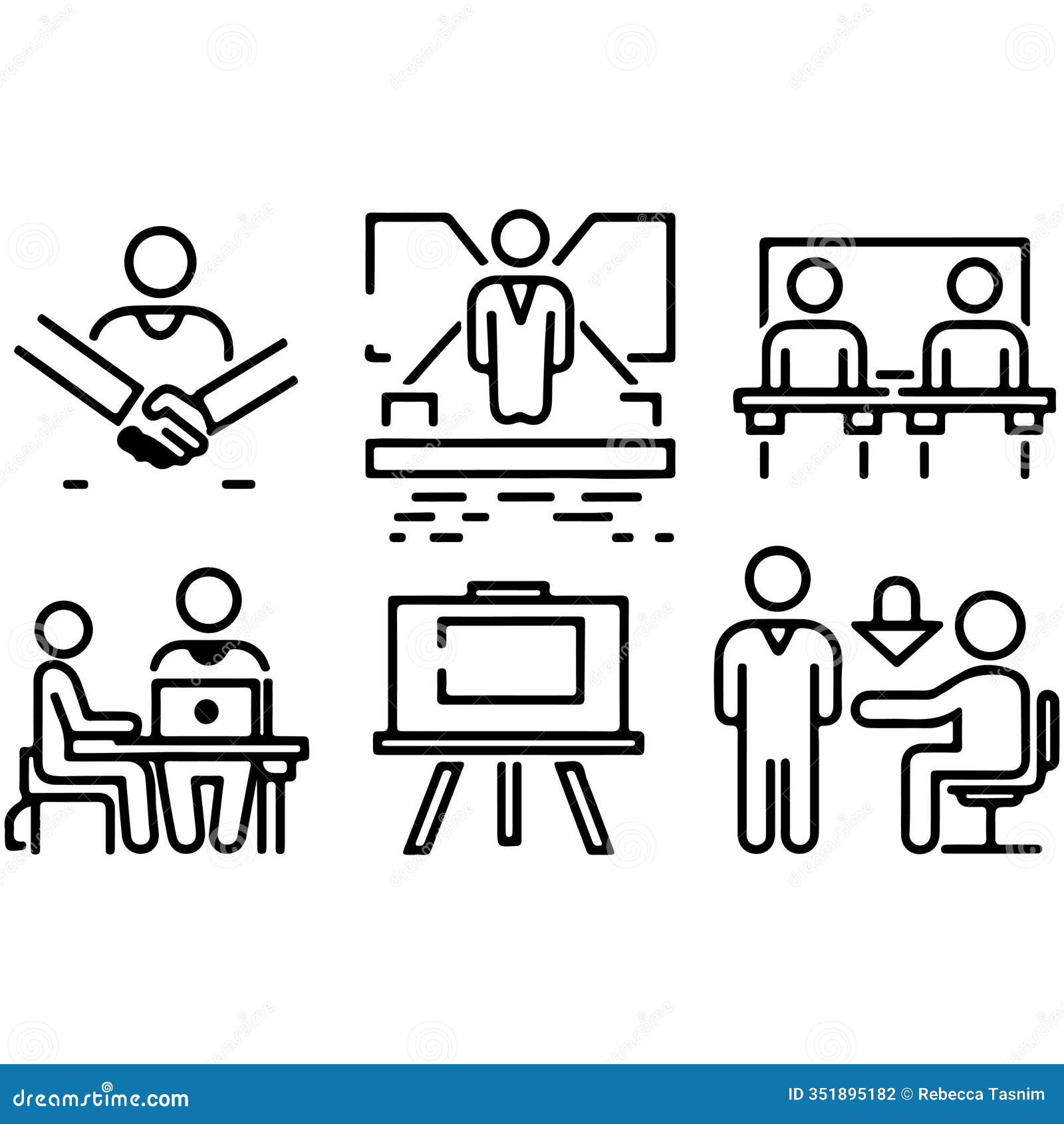 Business Convention Icons - Line Series Stock Illustration ...