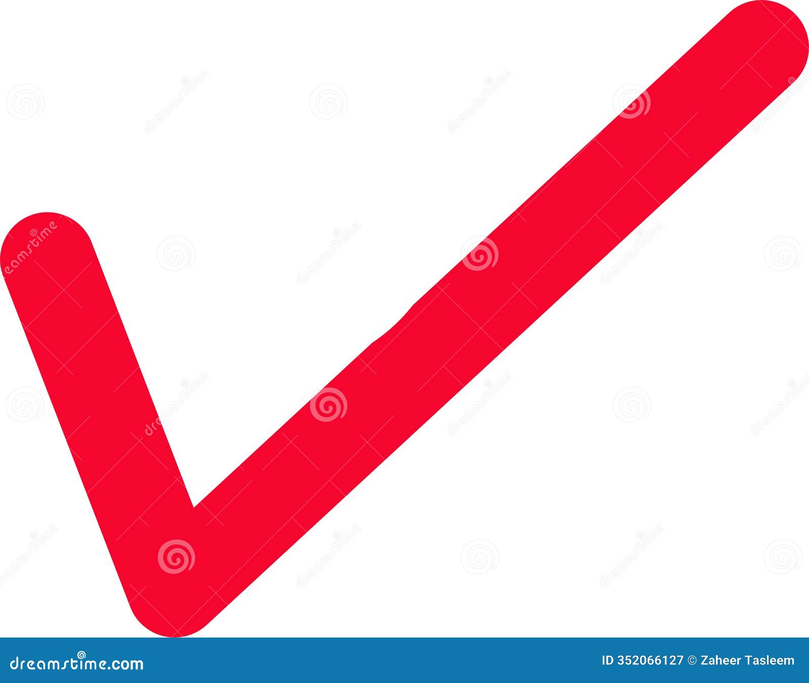 Red Tick Check Mark Vector Icon for Checkbox Marker Symbol on White ...