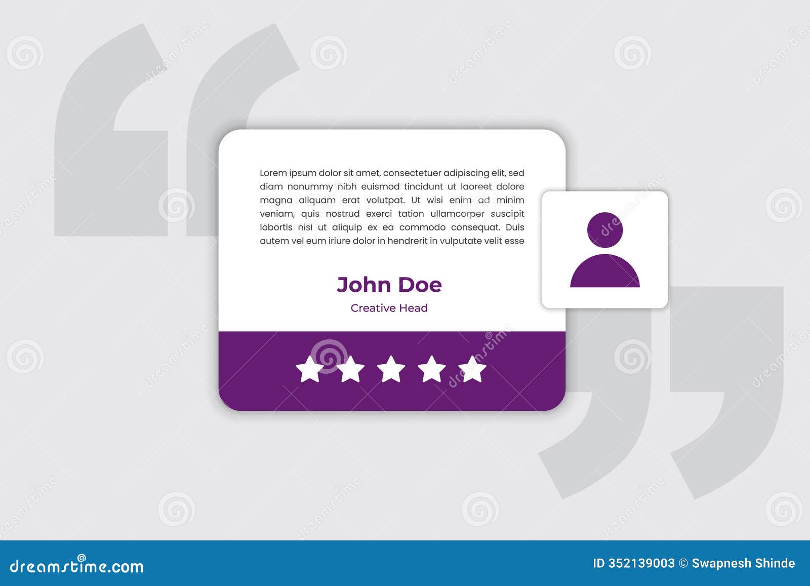 Professional Testimonial Card Design with Star Ratings and User Avatar ...
