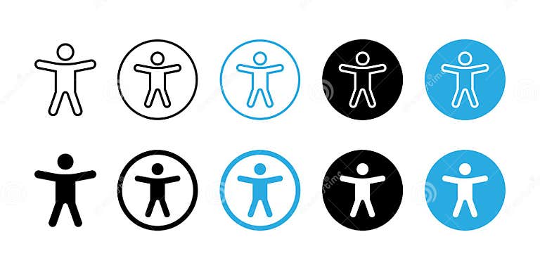 Accessibility Icon Set. Universal Access Vector Symbol. Blind ...