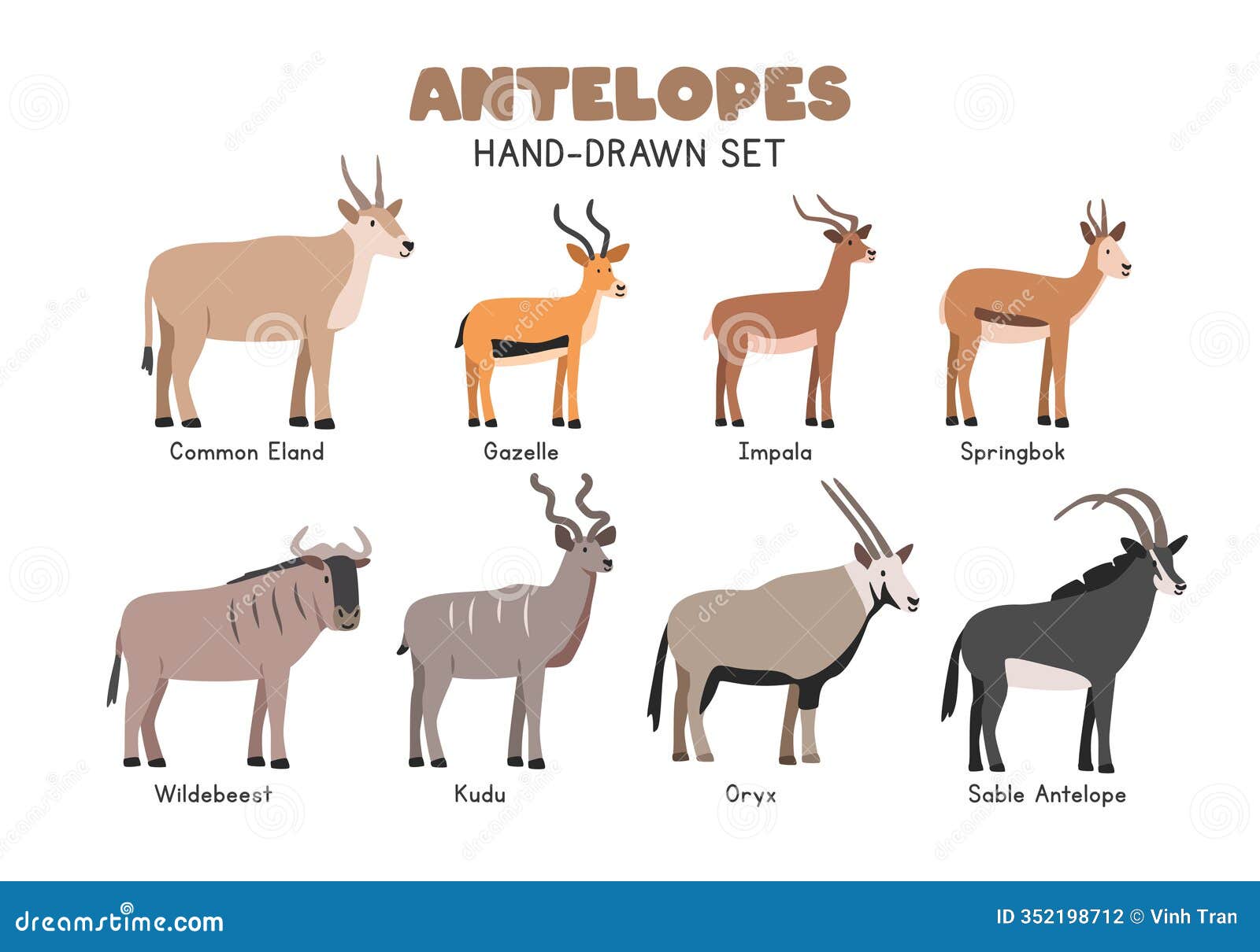 Eland Vector Silhouette Image With White Background | CartoonDealer.com ...