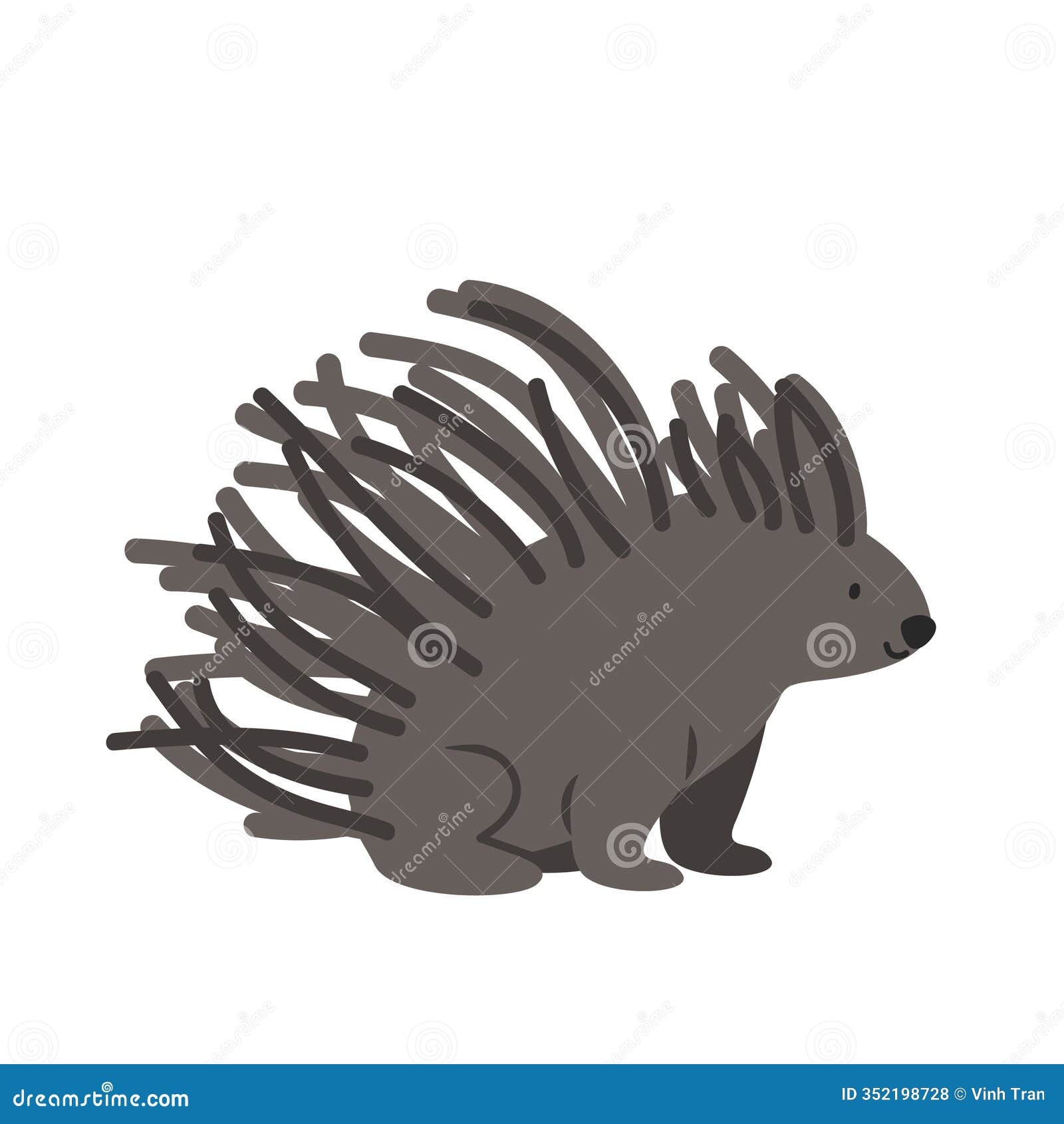 Porcupine Cartoon Vector Illustration Basic RGB | CartoonDealer.com ...