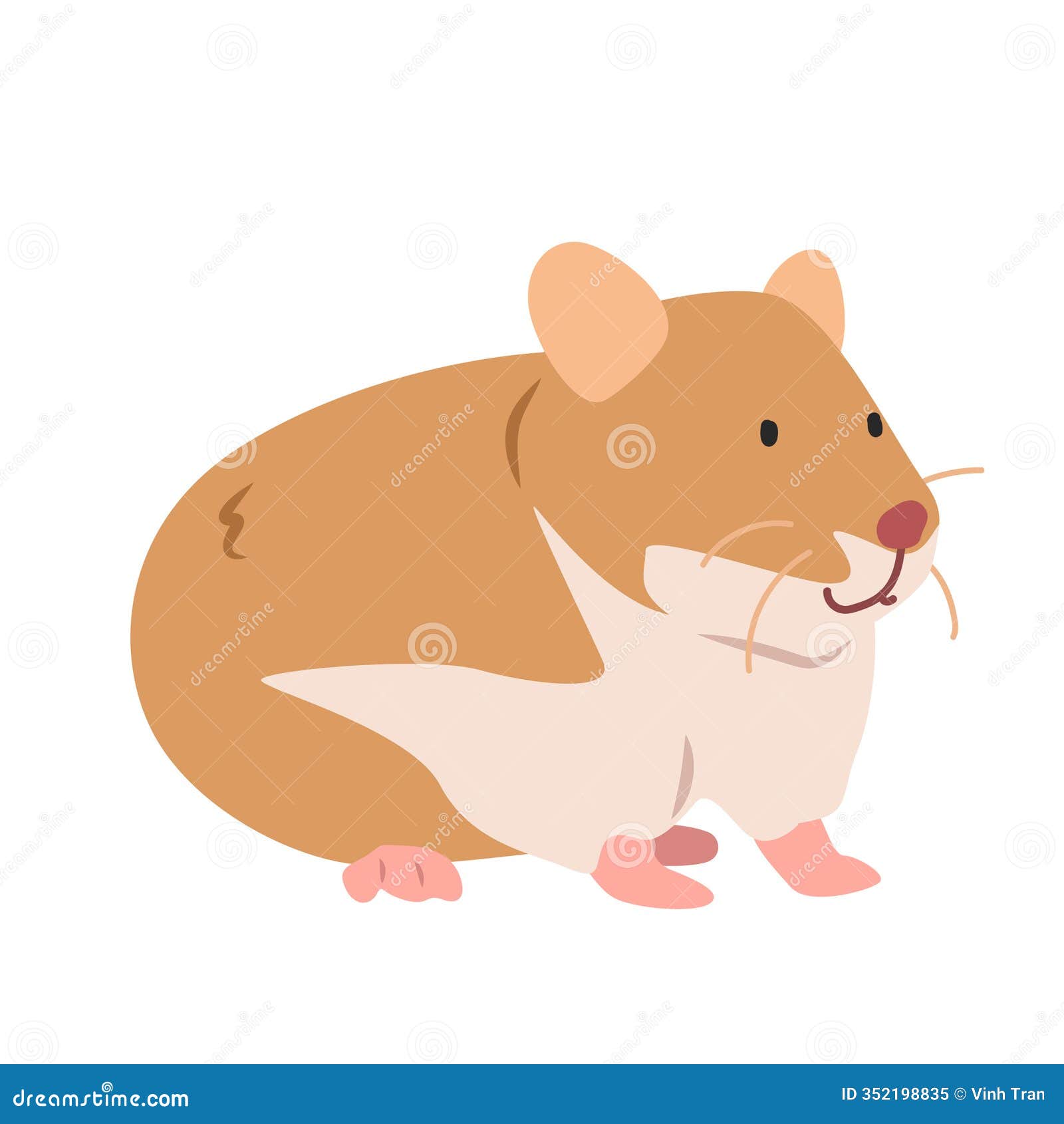 Syrian Hamster Cartoon Clipart. Golden Hamster Vector Illustration in ...