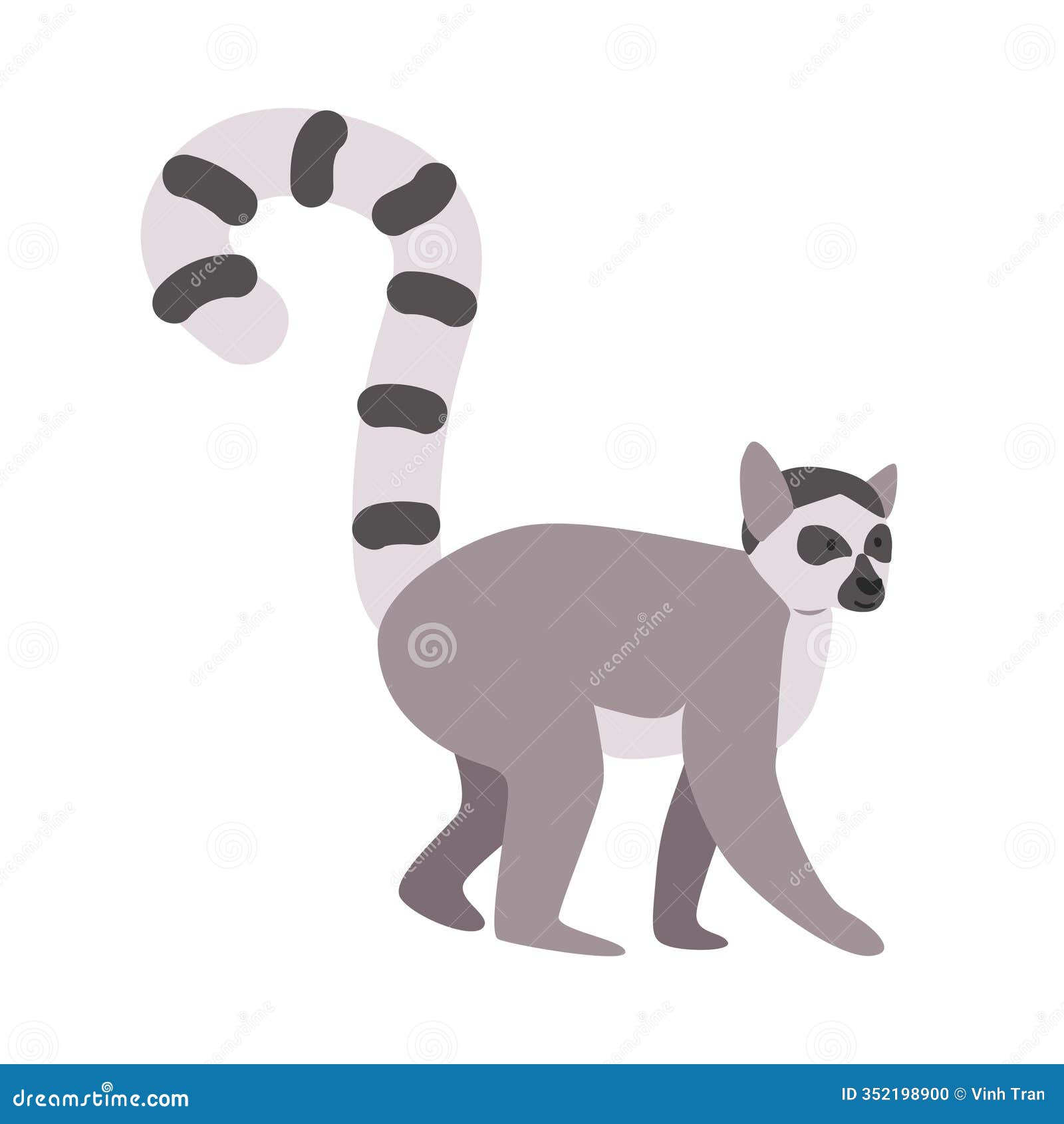 Two Ring Tailed Lemurs Stock Illustration | CartoonDealer.com #294980602