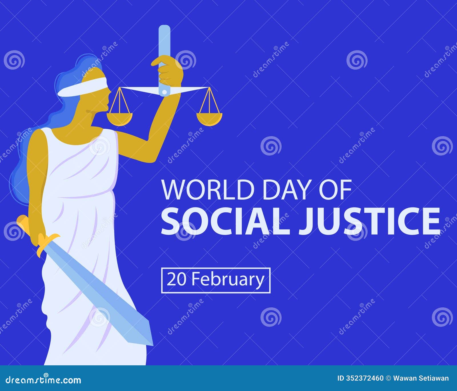 Illustration Vector Graphic of Goddess Themis with Closed Eyes Stock ...