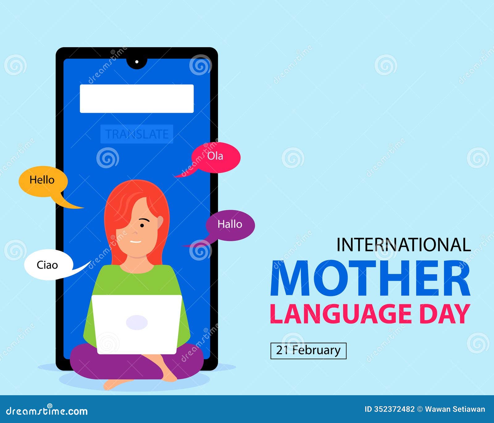 Illustration Vector Graphic of a Woman Uses a Laptop, Displays a ...