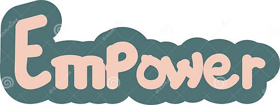 Empower Typography Design stock illustration. Illustration of design ...