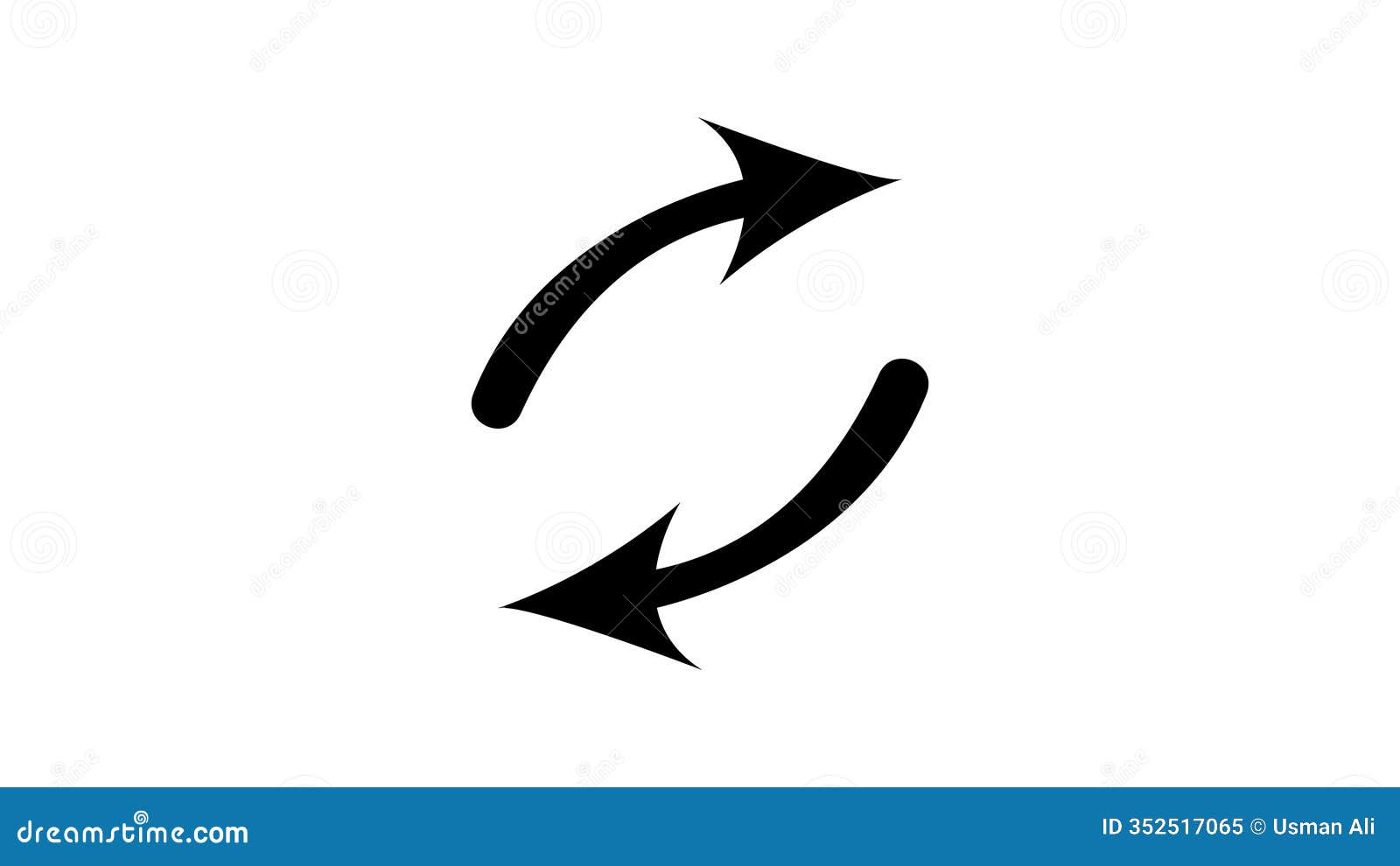 Recycle arrow icon stock illustration. Illustration of circle - 352517065