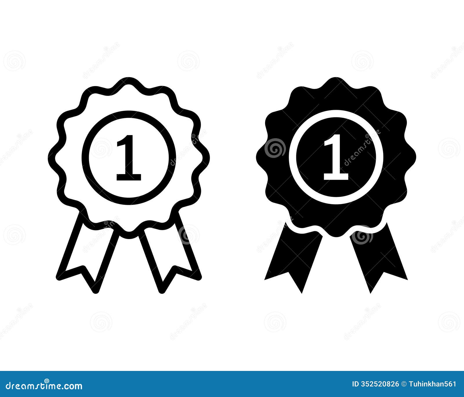 A Sign Of Premium Class. Medal With A Star And Ribbon. Mark Of ...