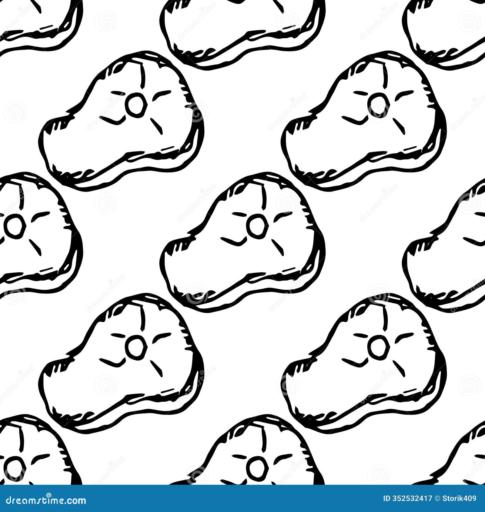 Seamless Steak Pattern. Drawn Meat Background Stock Illustration ...