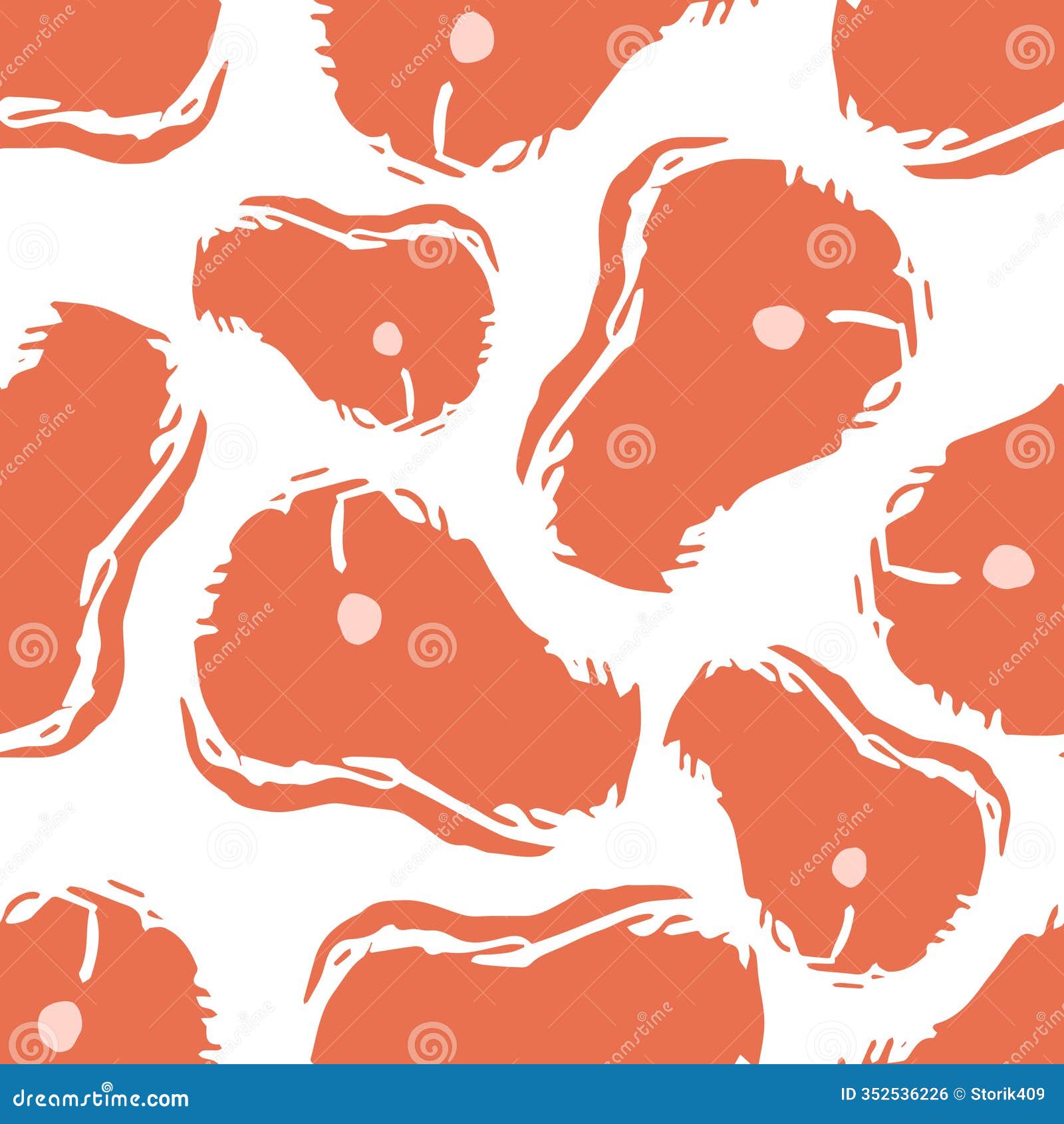 Seamless Steak Pattern. Drawn Meat Background Stock Illustration ...