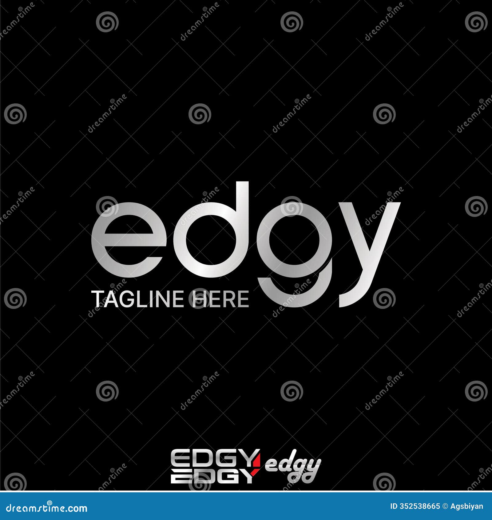 Text Word Edgy Font Break Cutting Trendy Person Monogram Typography ...