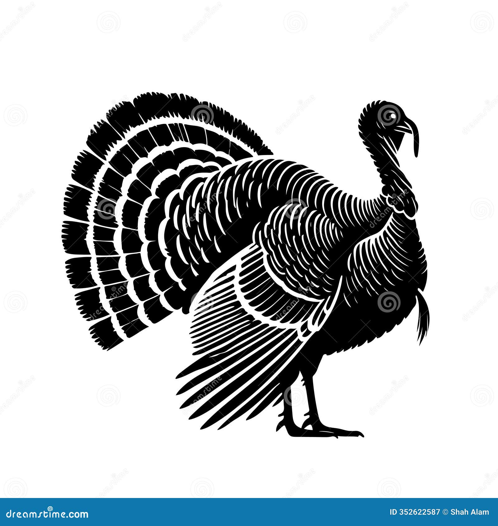 Vector Turkey Silhouette Artwork Stock Illustration - Illustration of ...