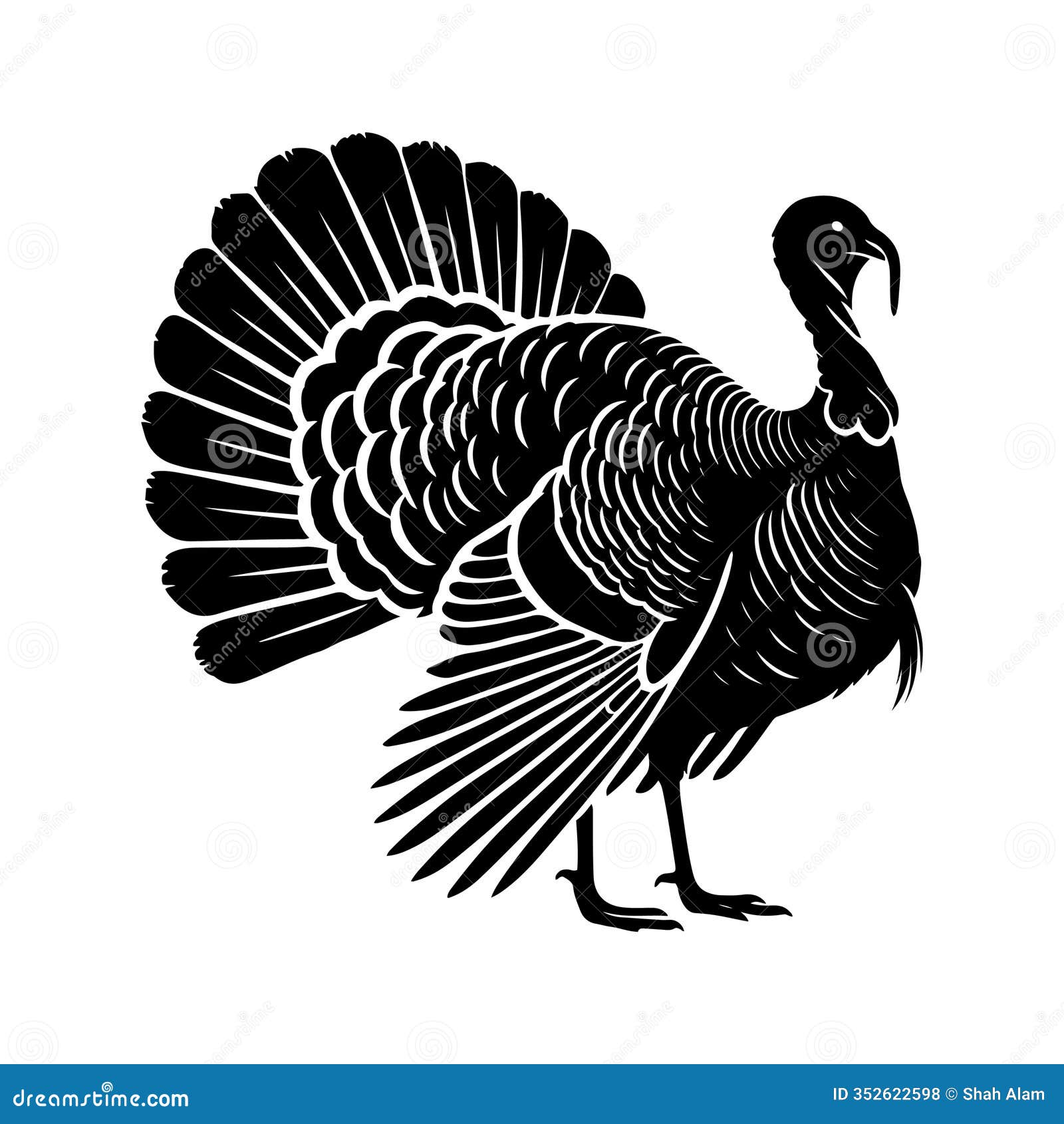 Vector Turkey Silhouette Artwork Stock Illustration - Illustration of ...