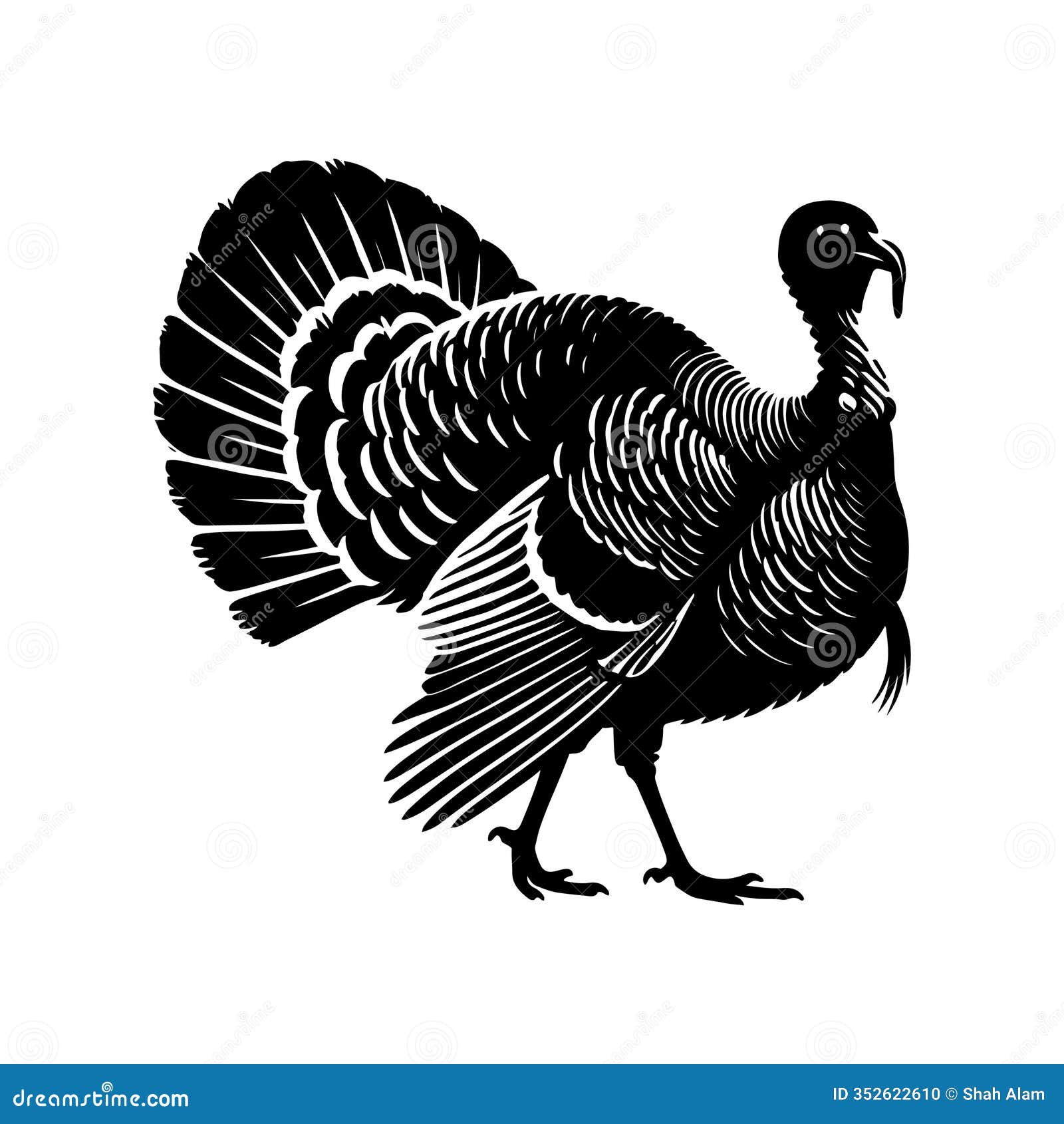 Vector Turkey Silhouette Artwork Stock Illustration - Illustration of ...