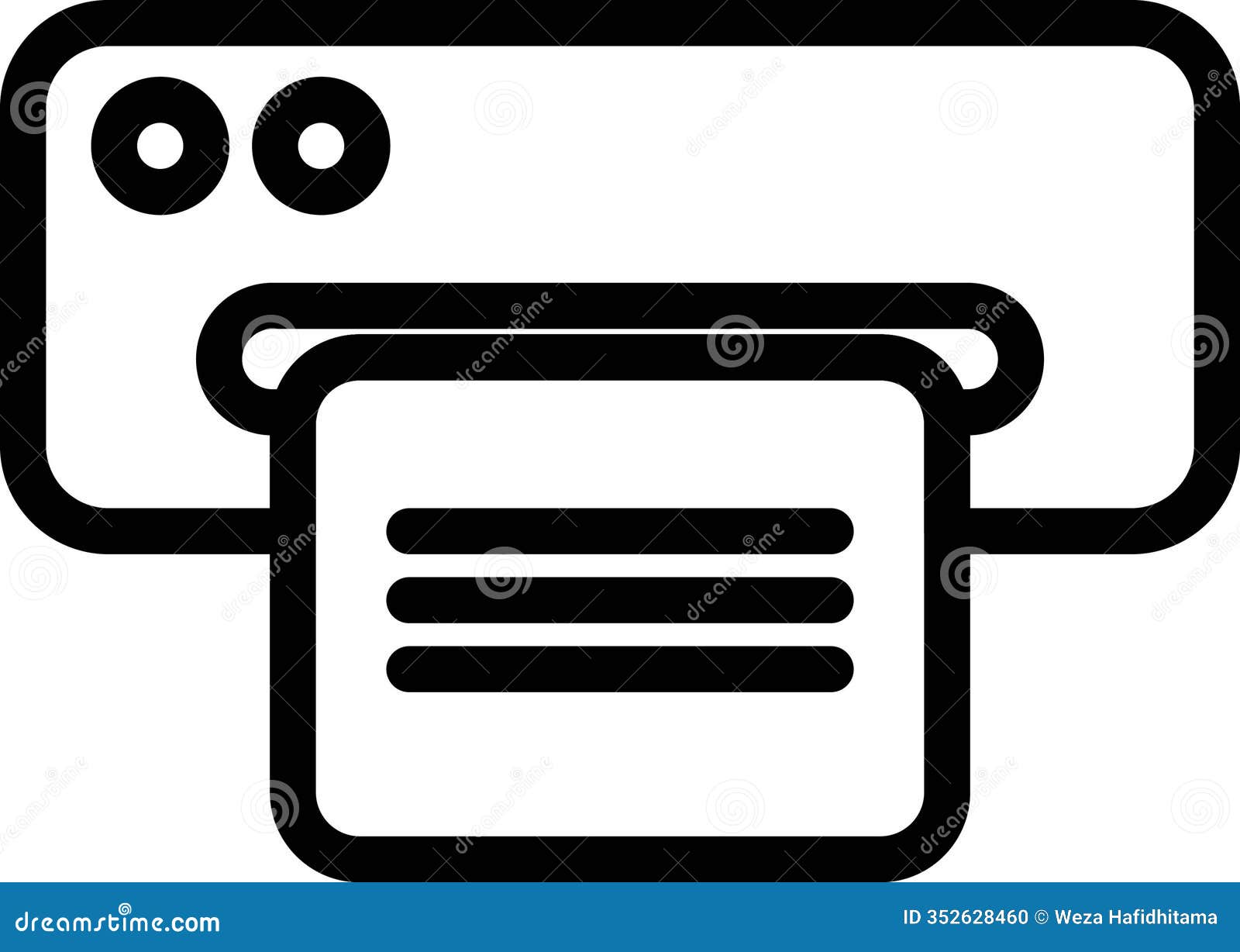 Printer Device Icon stock illustration. Illustration of office - 352628460