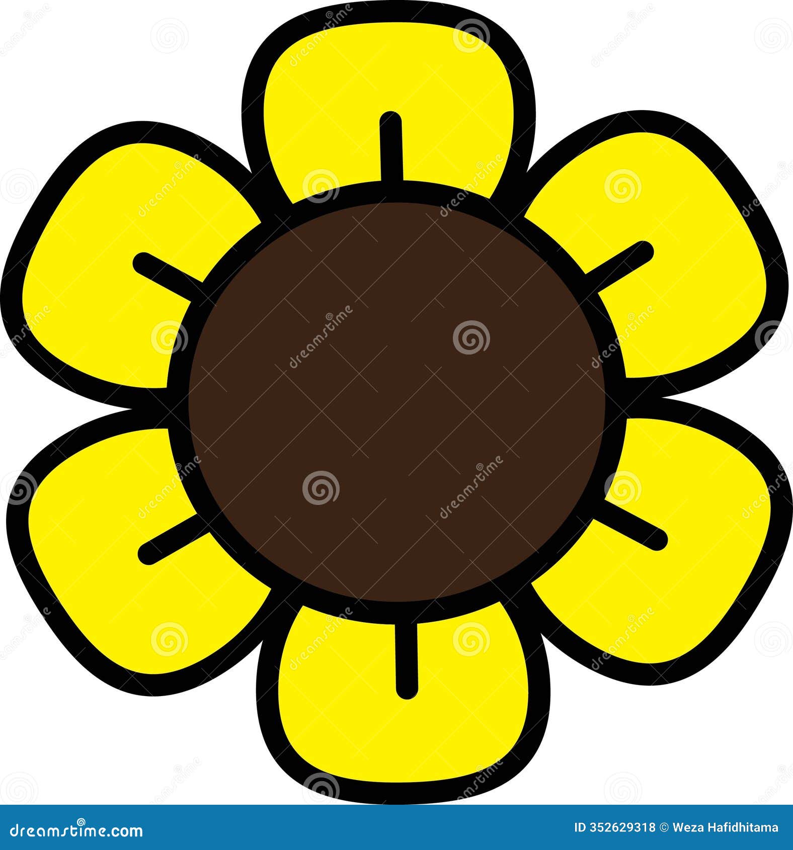Yellow Sunflower Icon stock illustration. Illustration of sunflower ...