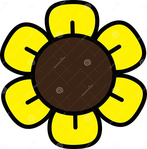 Yellow Sunflower Icon stock illustration. Illustration of sunflower ...