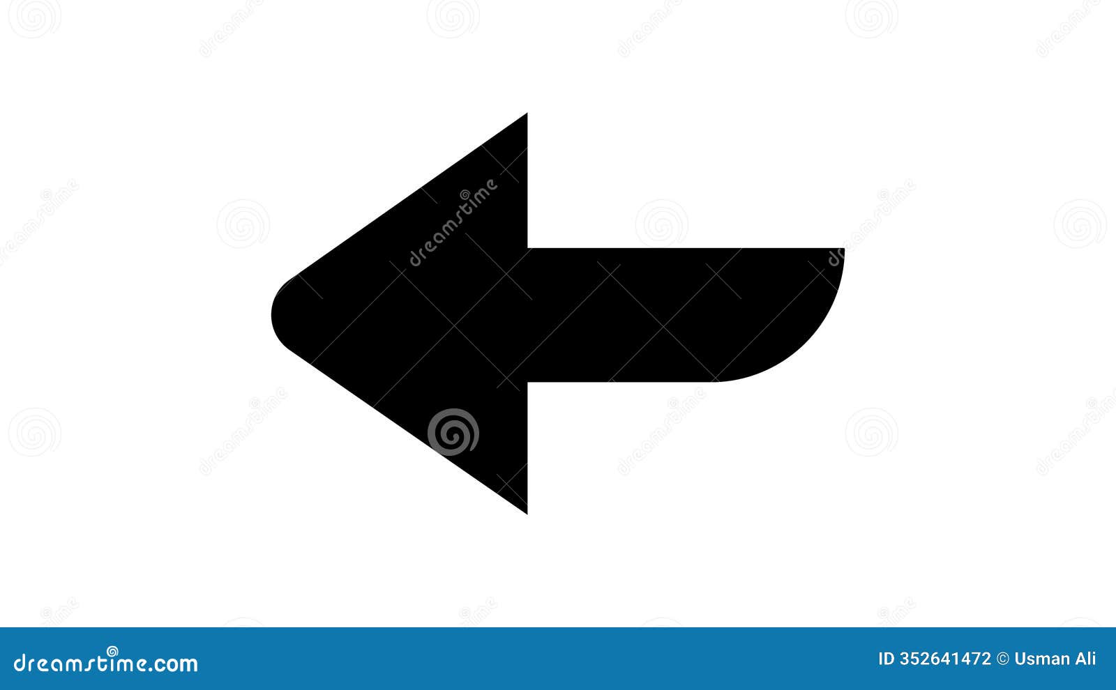 Left arrow symbol stock illustration. Illustration of arrow - 352641472